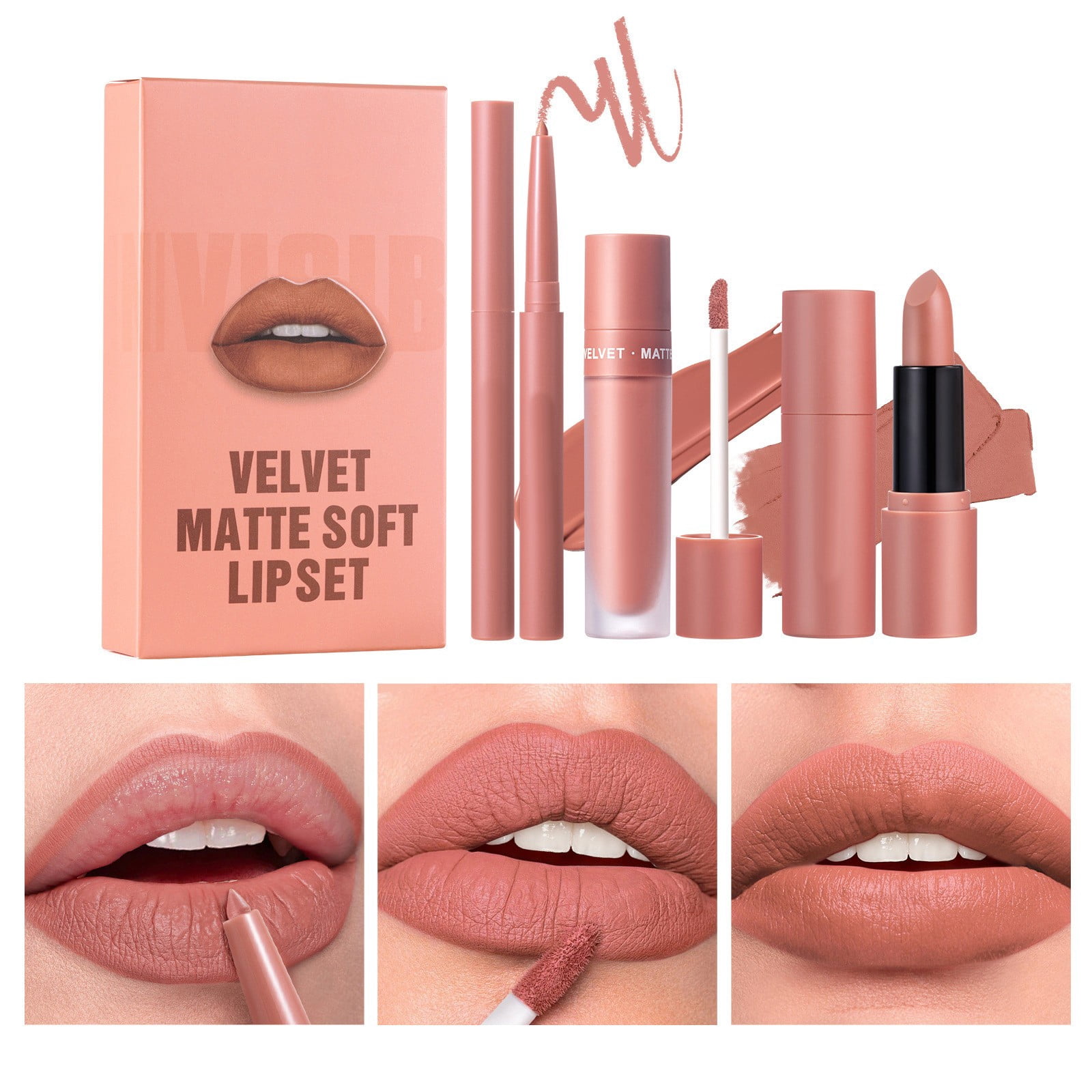 CozyQx Cheap! Six Color Lip Kit Lip Liner Lipstick Liquid Lipstick Kit ...