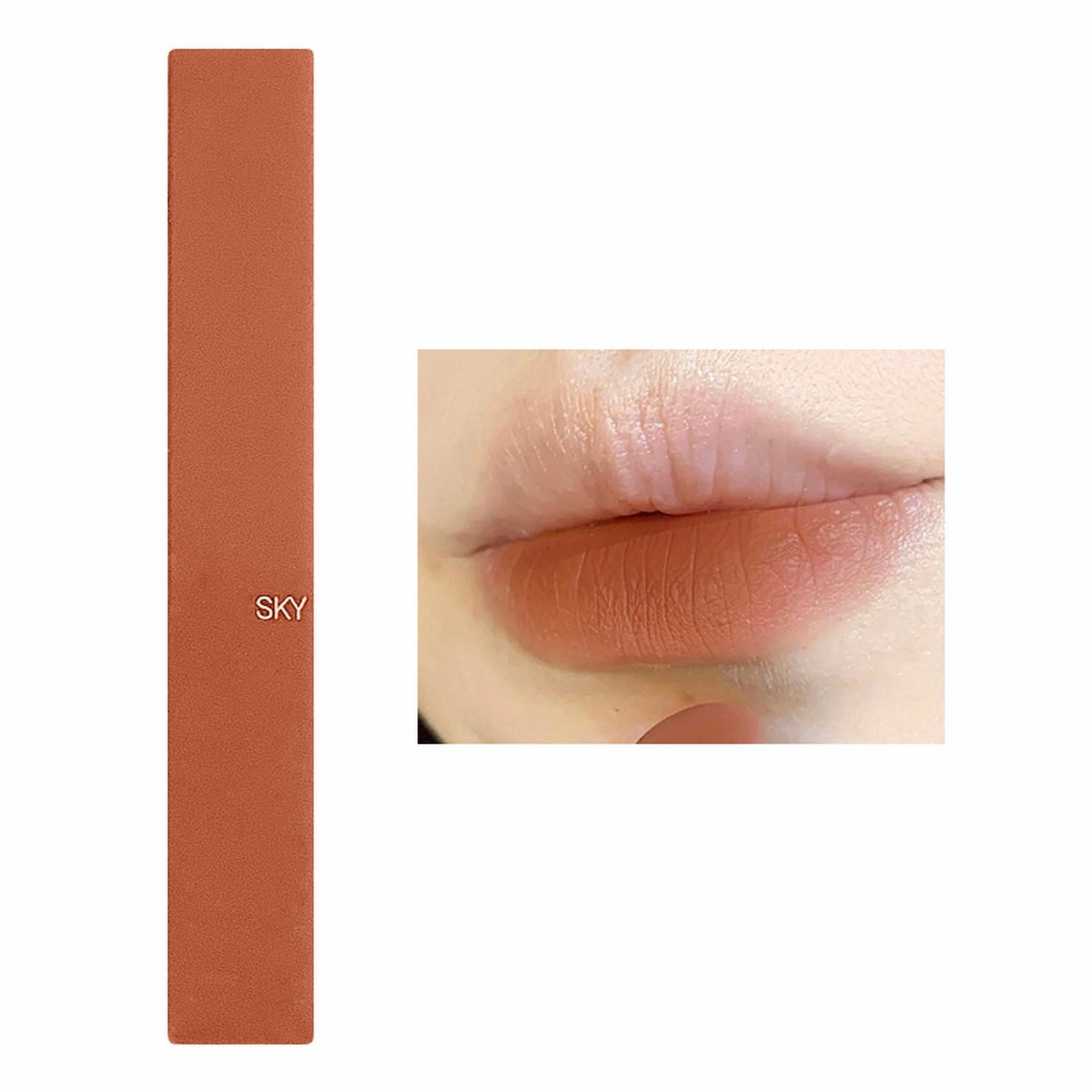 CozyQx Cheap! Small Square Tube Thin Tube Lipstick Velvet Milk Tea Sand ...