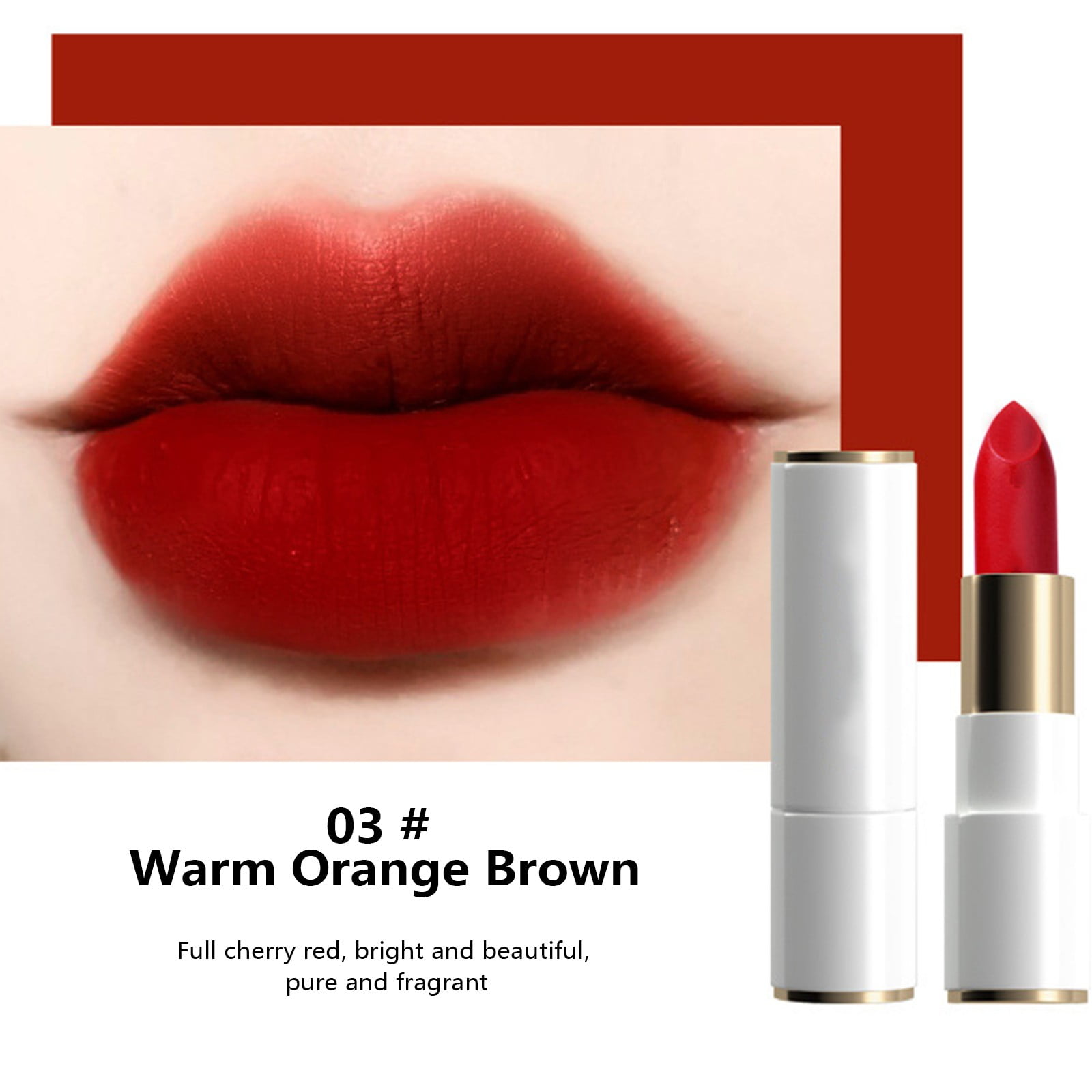 CozyQx Cheap! Small White Tube Non Stick Cup Lipstick Mattes Velvet Non ...