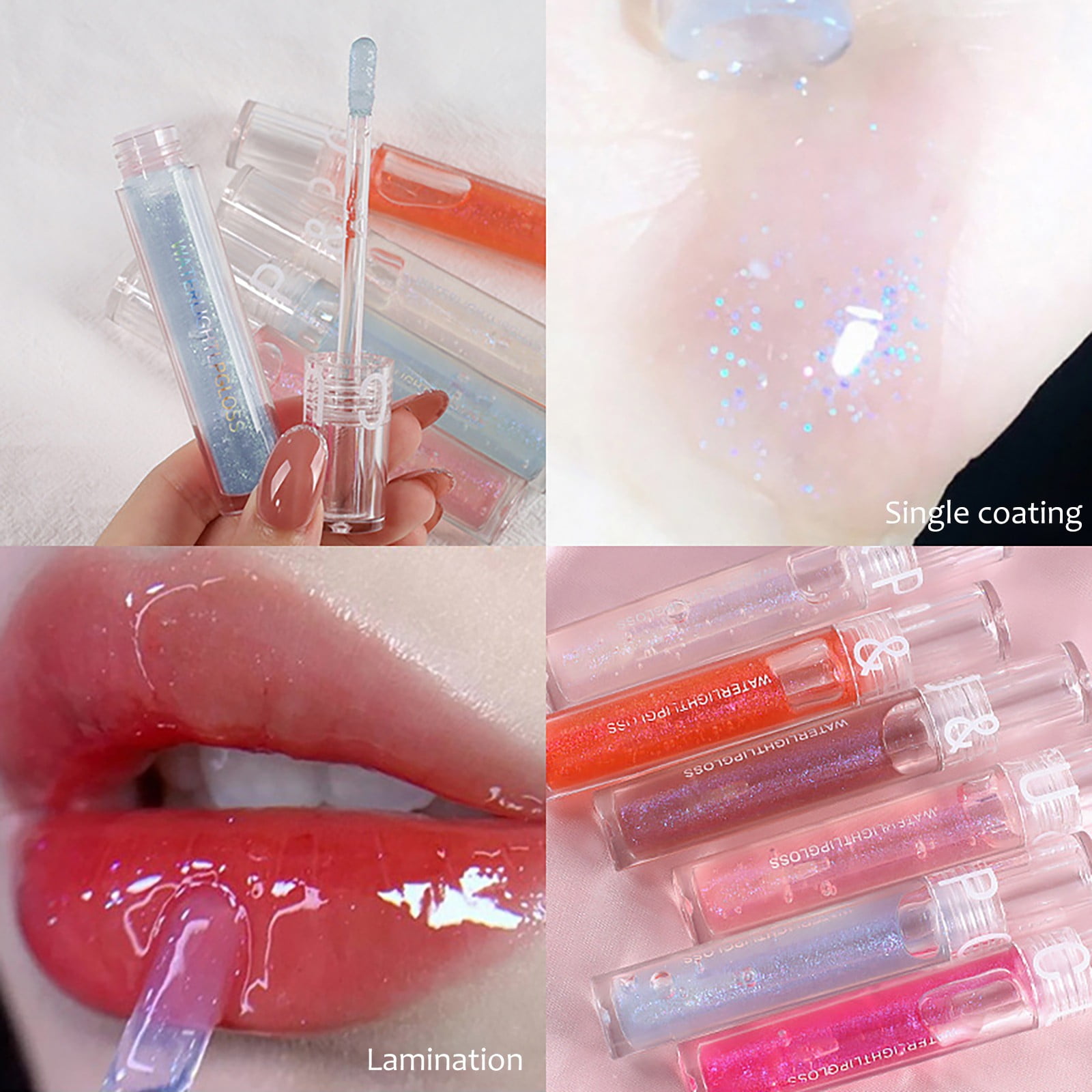 CozyQx Cheap! Transparent Water Light Glass Lip Gloss Moisturizing ...