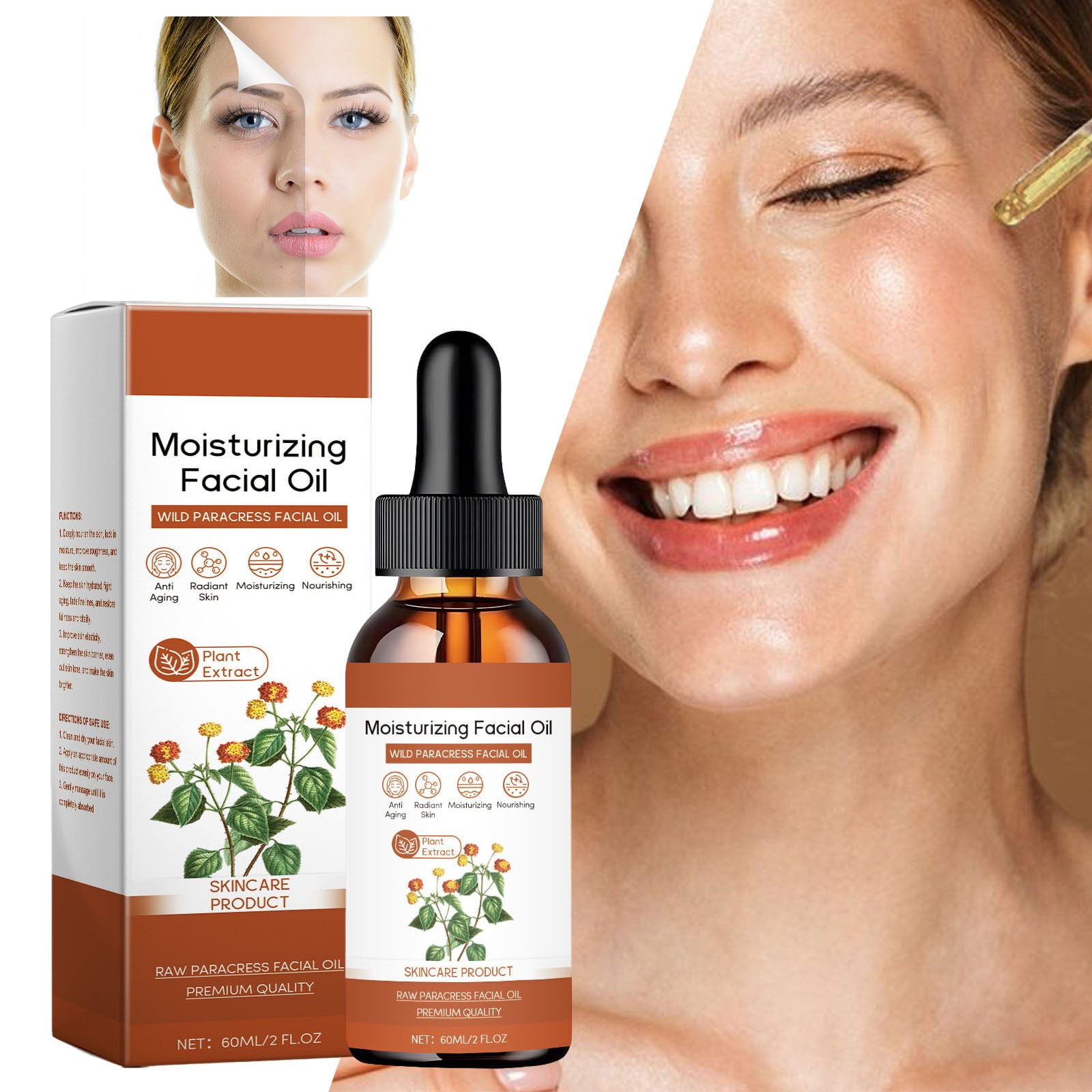 CozyQx Clearance! Pure Organic Paracress Facial Oil,Paracress Flower ...