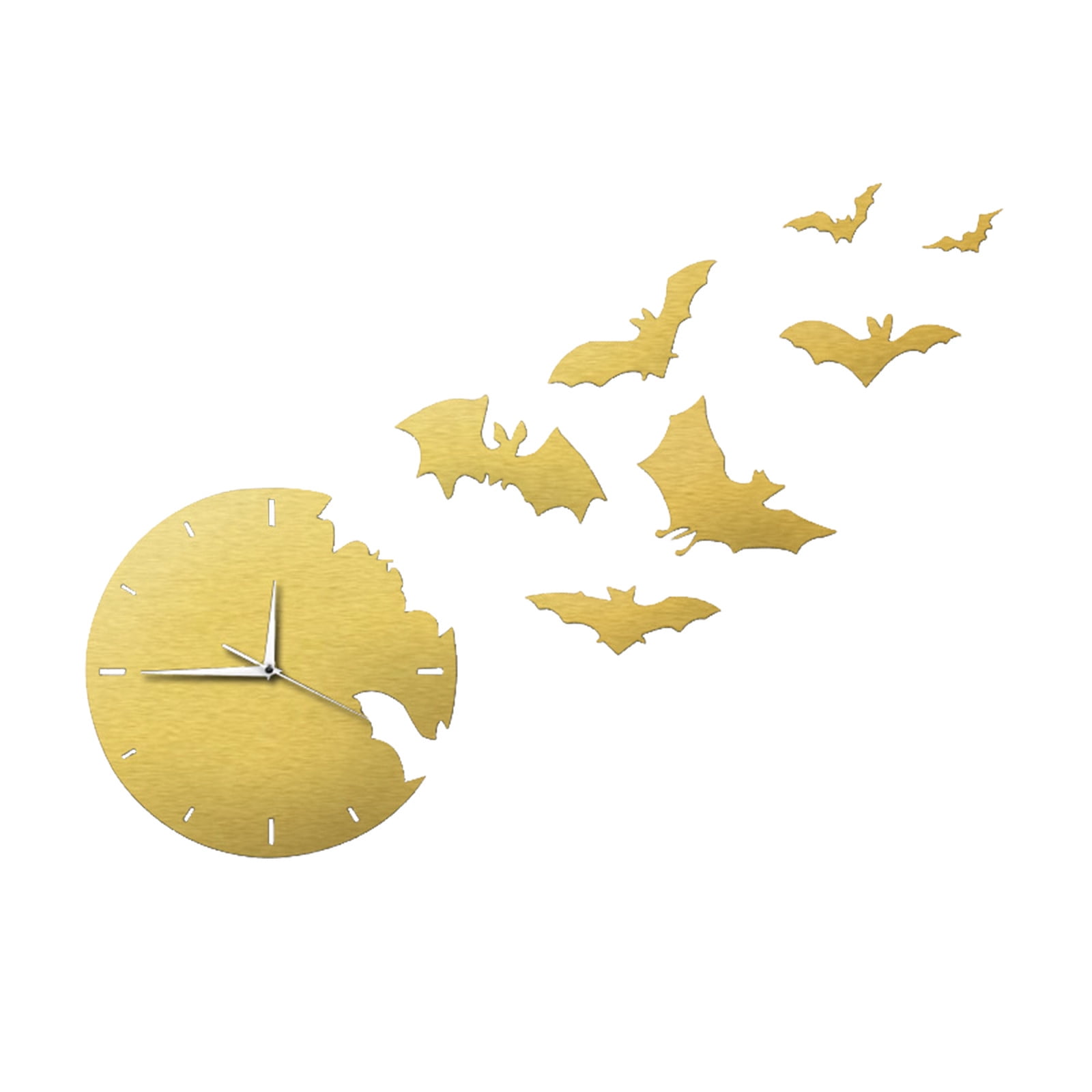 CozyQx Digital Clock 3D Wall Clock Bat Wall Decoration Realistic Scary ...