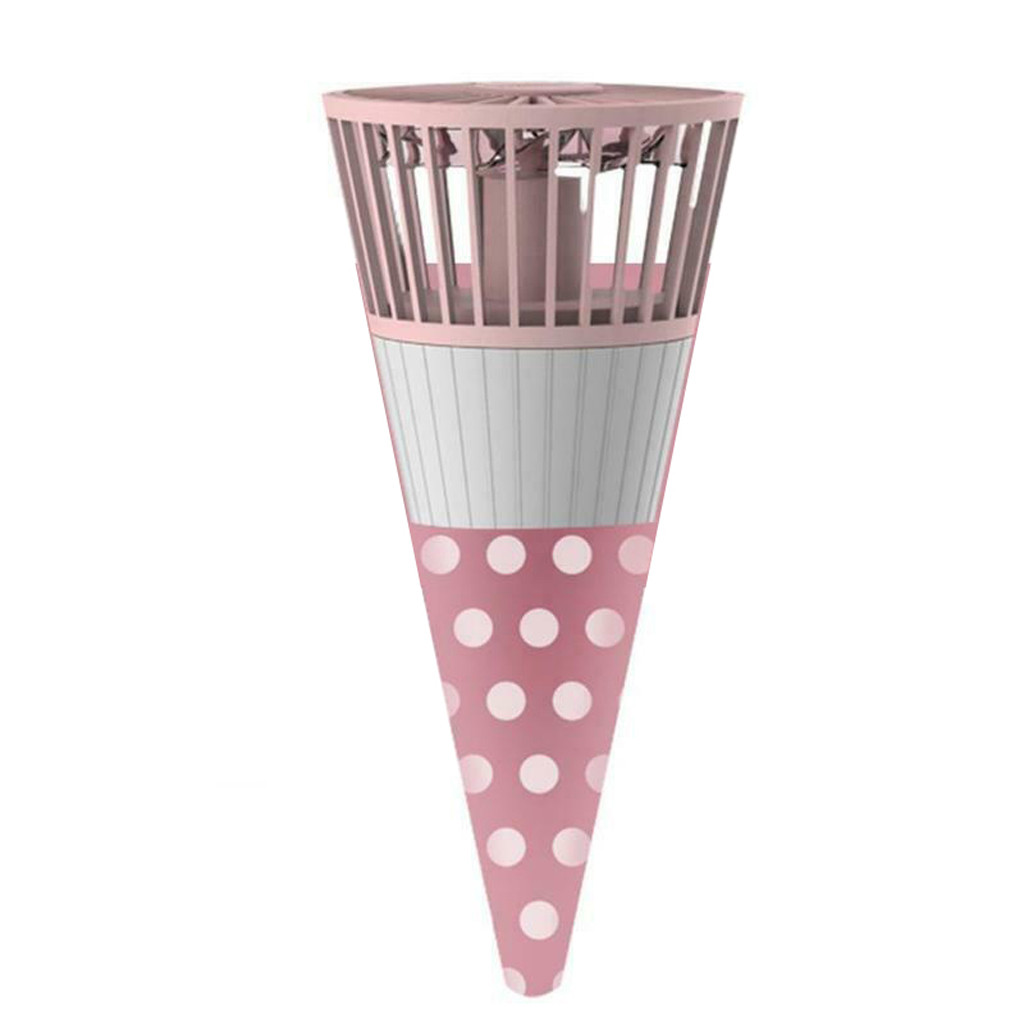 CozyQx Personal Fan Ice Cream Shape Lazy Cooling Fan Portable Hanging ...