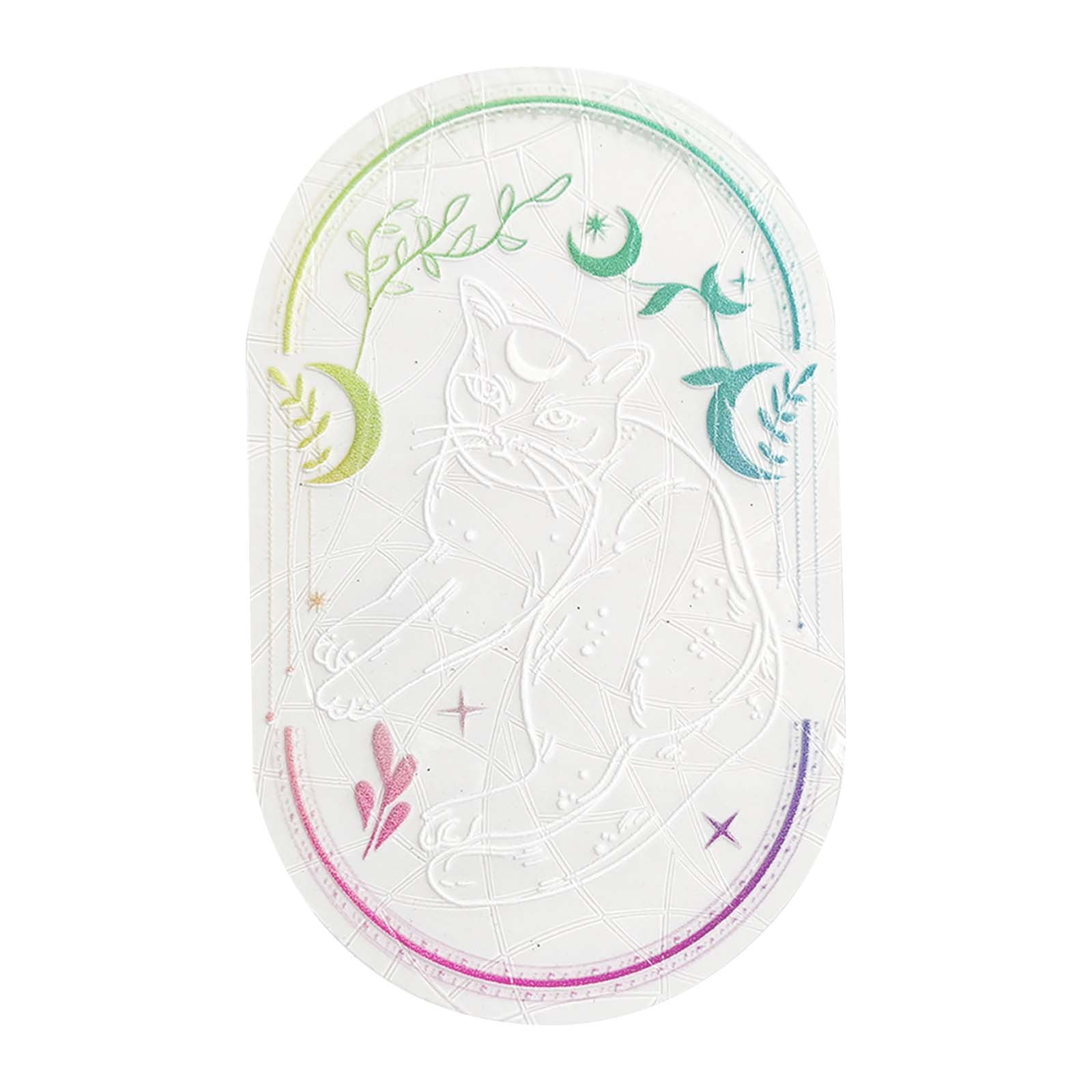 CozyQx Stickers Colorful Suncatcher Rainbow Mysterious Cat ...