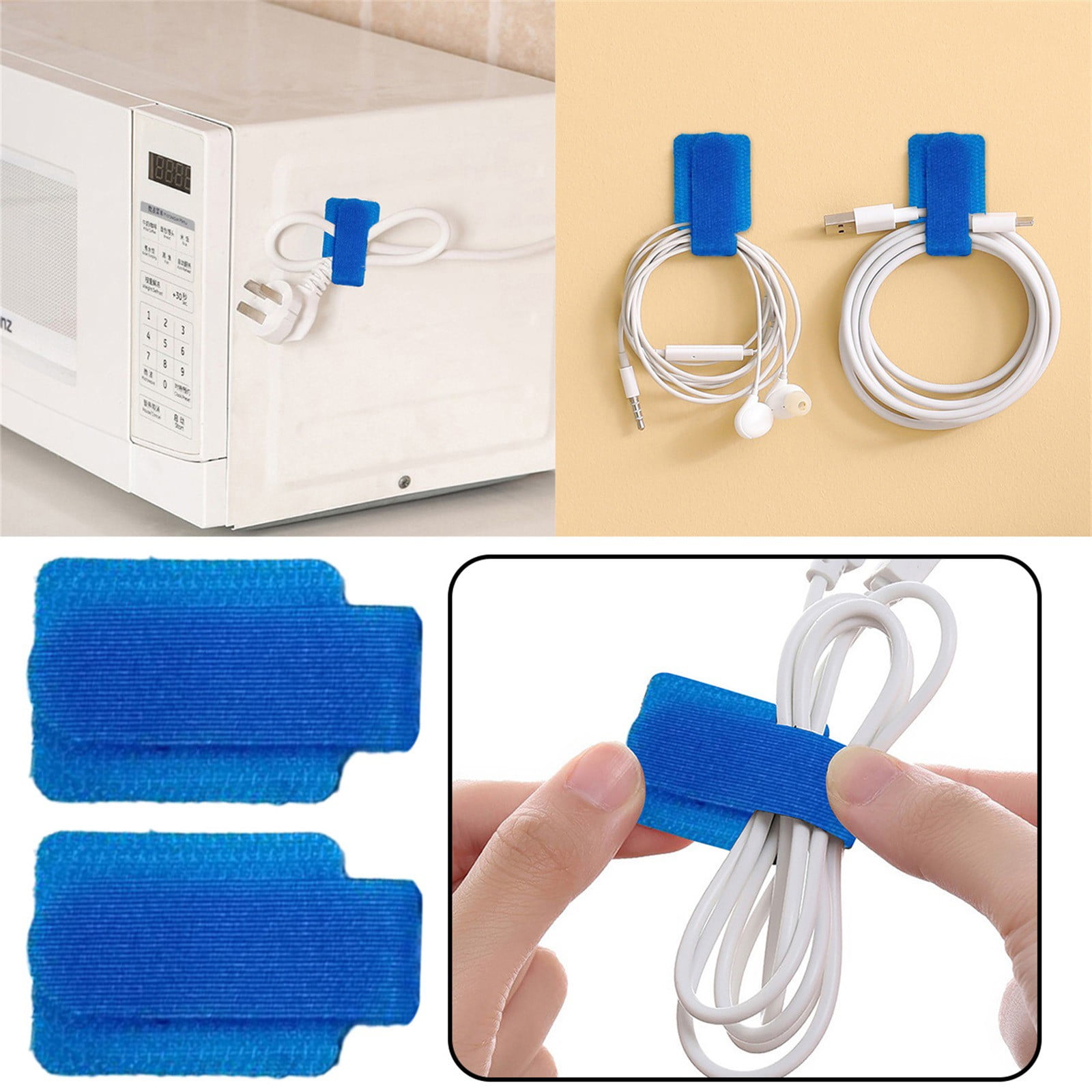 CozyQx Storage and Organization Wire Storage Fixed Strap Self Adhesive ...