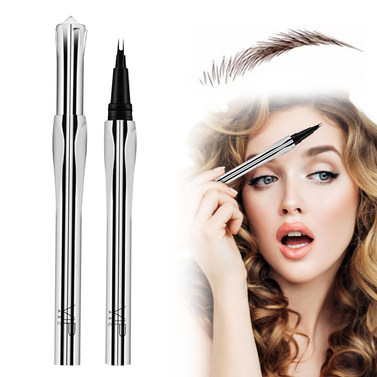 CozyQx Two-Prong Eyebrow Pen - Enhanced Microblading Eyebrow Makeup for ...