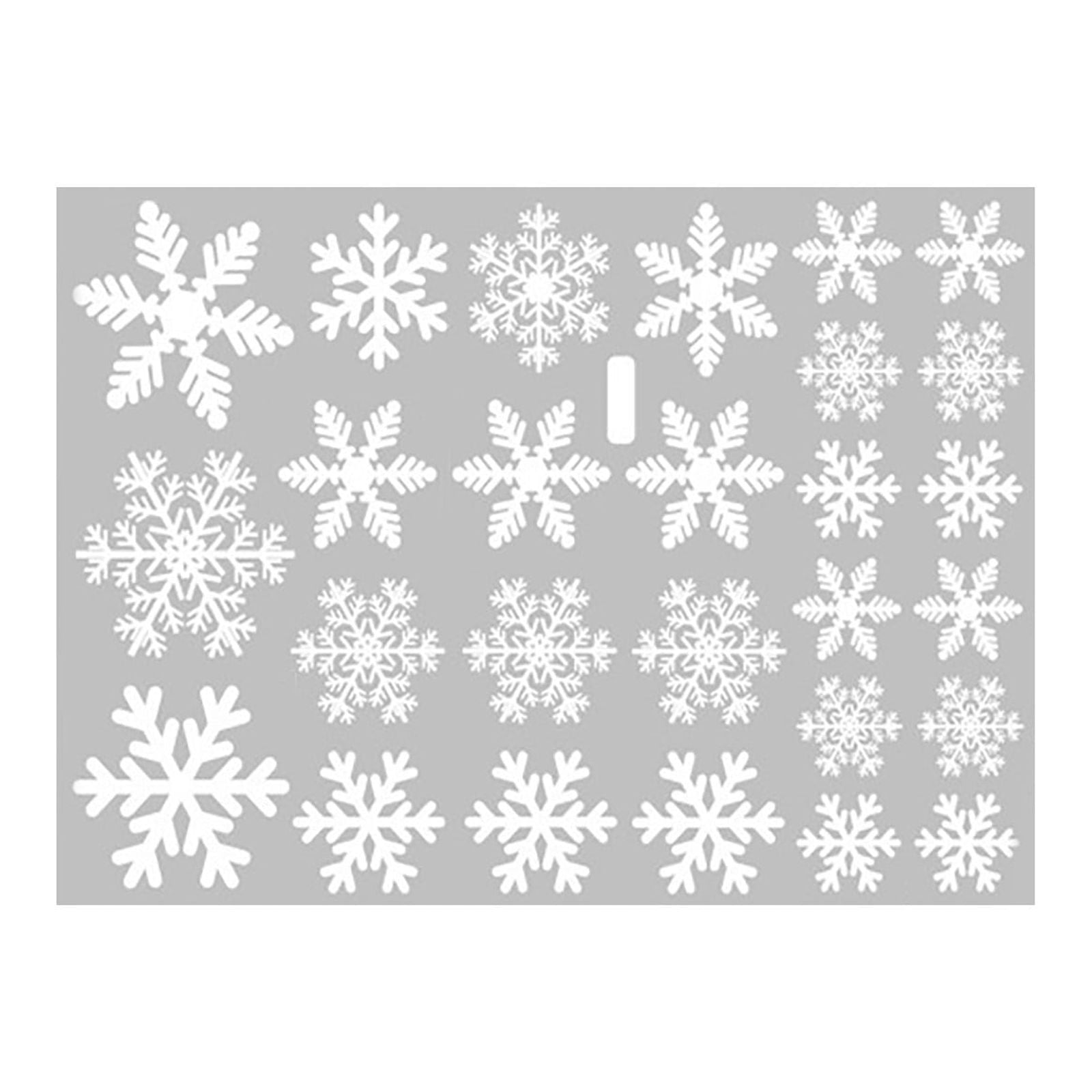 CozyQx Wall Decals White Window Stickers Decorated with Snowflakes Are ...