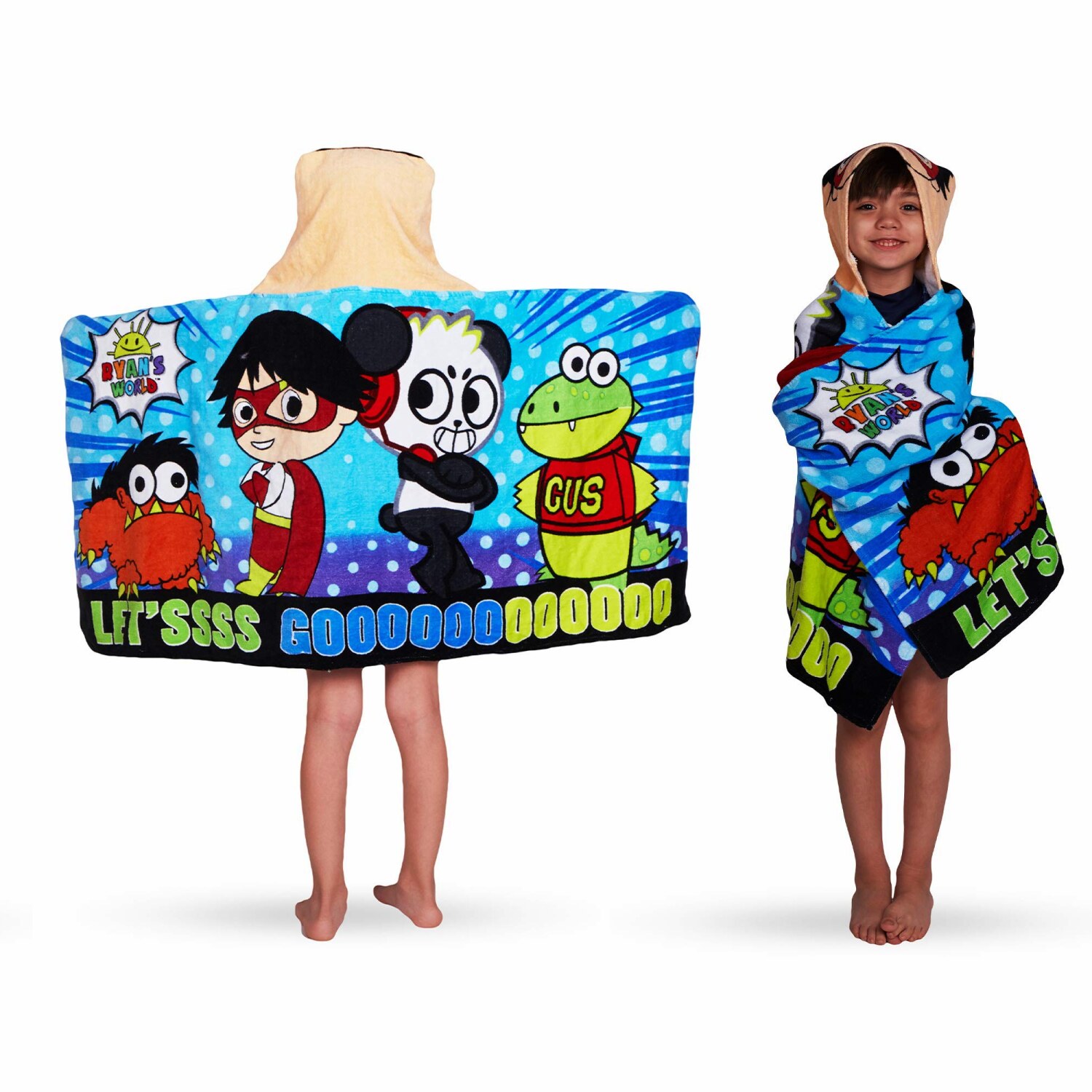 CozySplash Kids Hooded Towel Wrap - Soft Cotton Terry, 24 x 50 ...