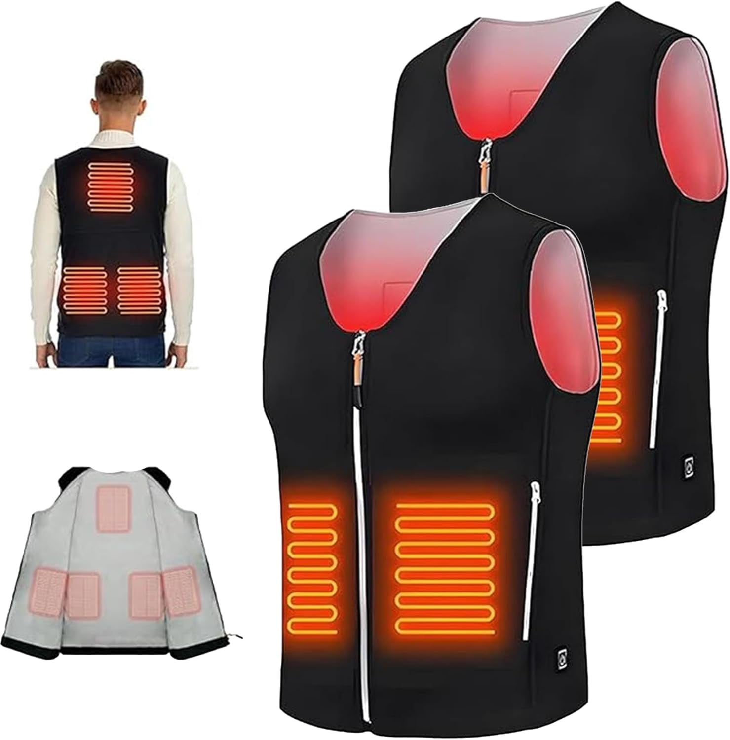 Cozybod Heated Vest, Winter Body Warmers Rechargeable USB Heater Vest ...