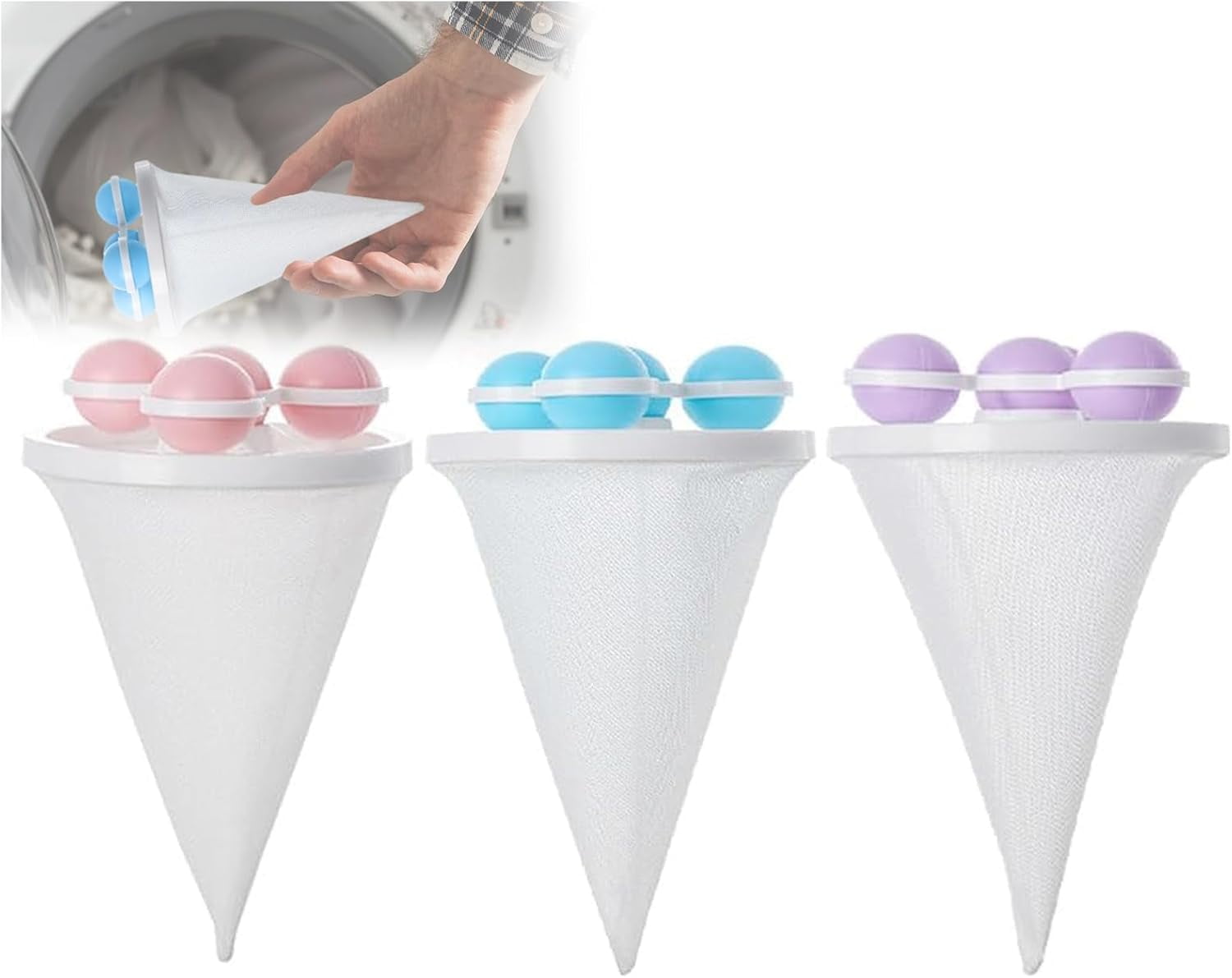 Cozycache Floating Lint Hair Catcher Ball, Cozycache Laundry Lint ...