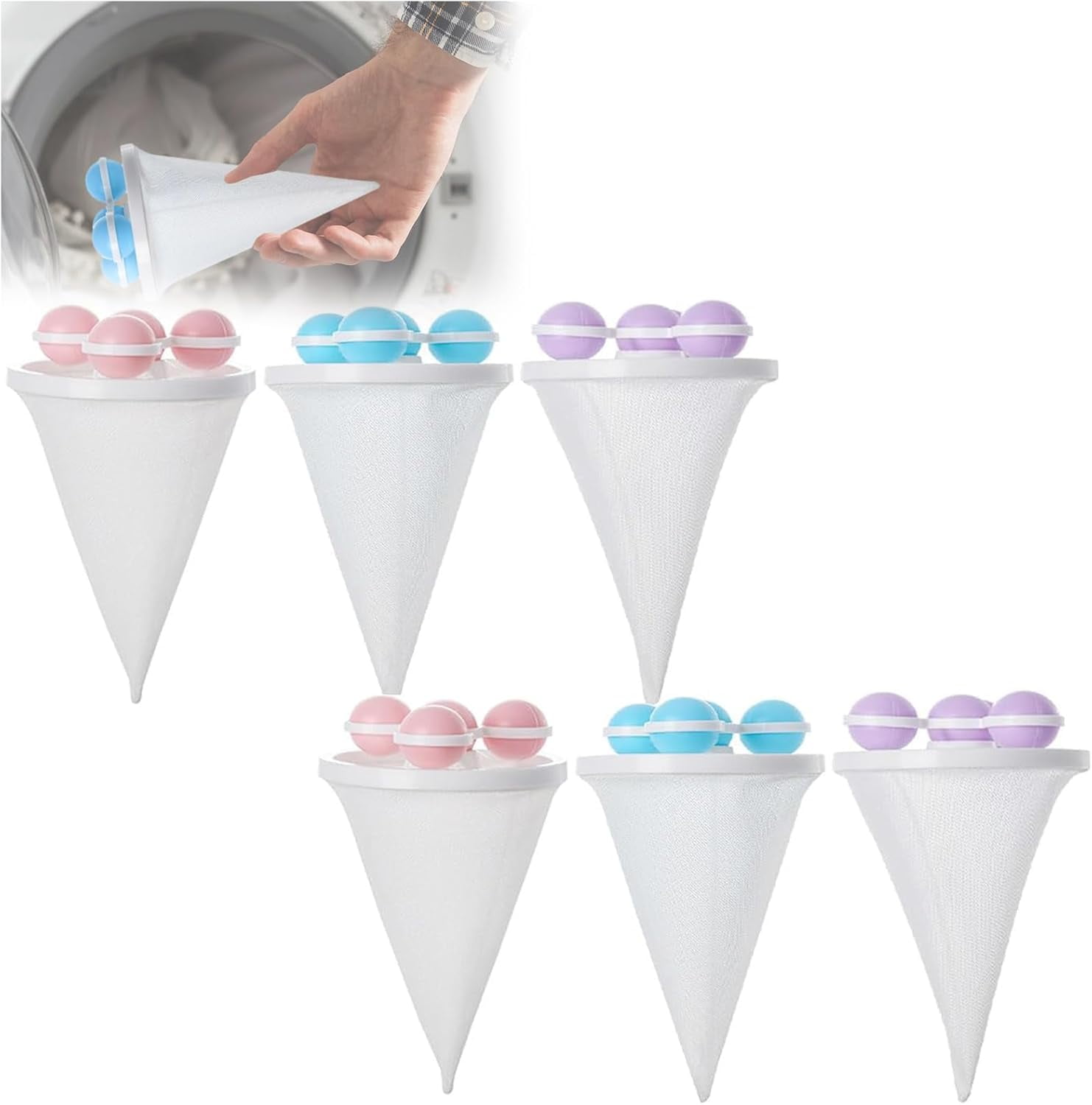 Cozycache Floating Lint Hair Catcher Ball, Cozycache Laundry Lint ...