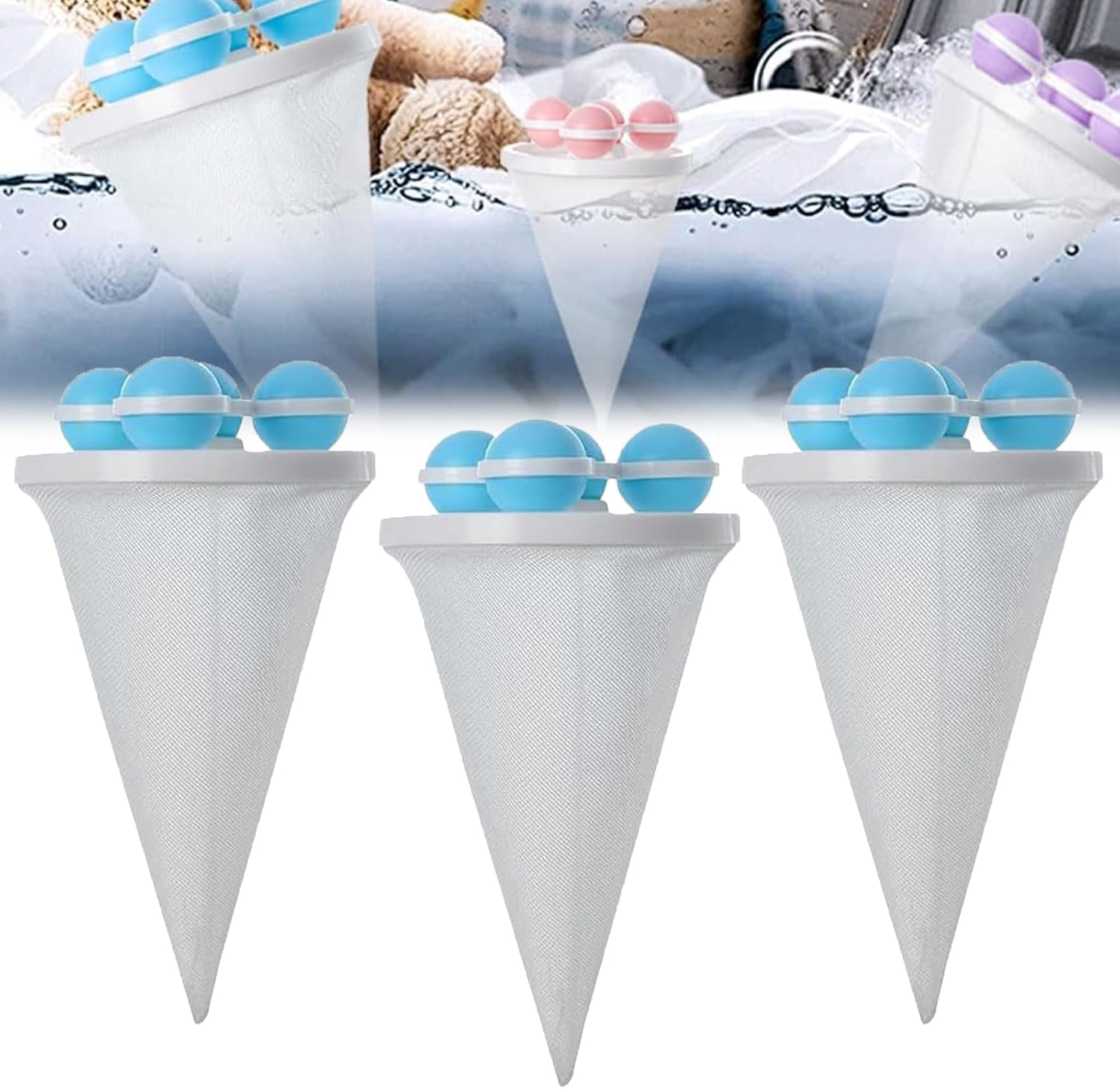 Cozycache Laundry Lint Remover, Cozycache Floating Lint Hair Catcher ...