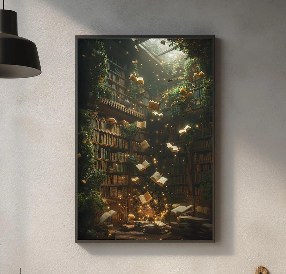 Cozyest Cottage Wall Art Glowing Window at Dusk Romantic Cottagecore ...