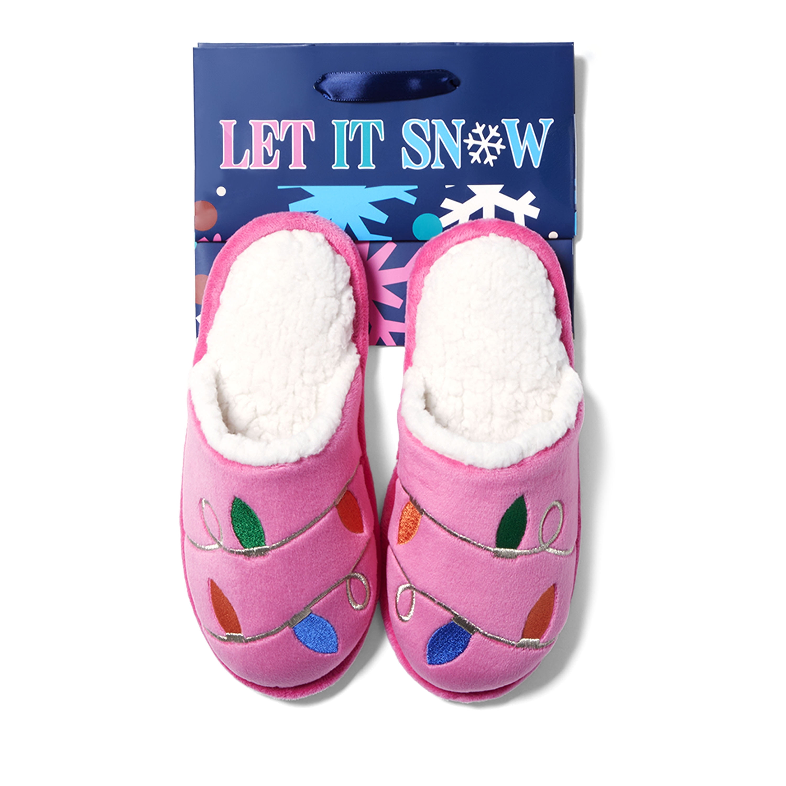 Cozyfoams Women's Holiday Novelty Scuff Slipper with Gift Bag - Walmart.com