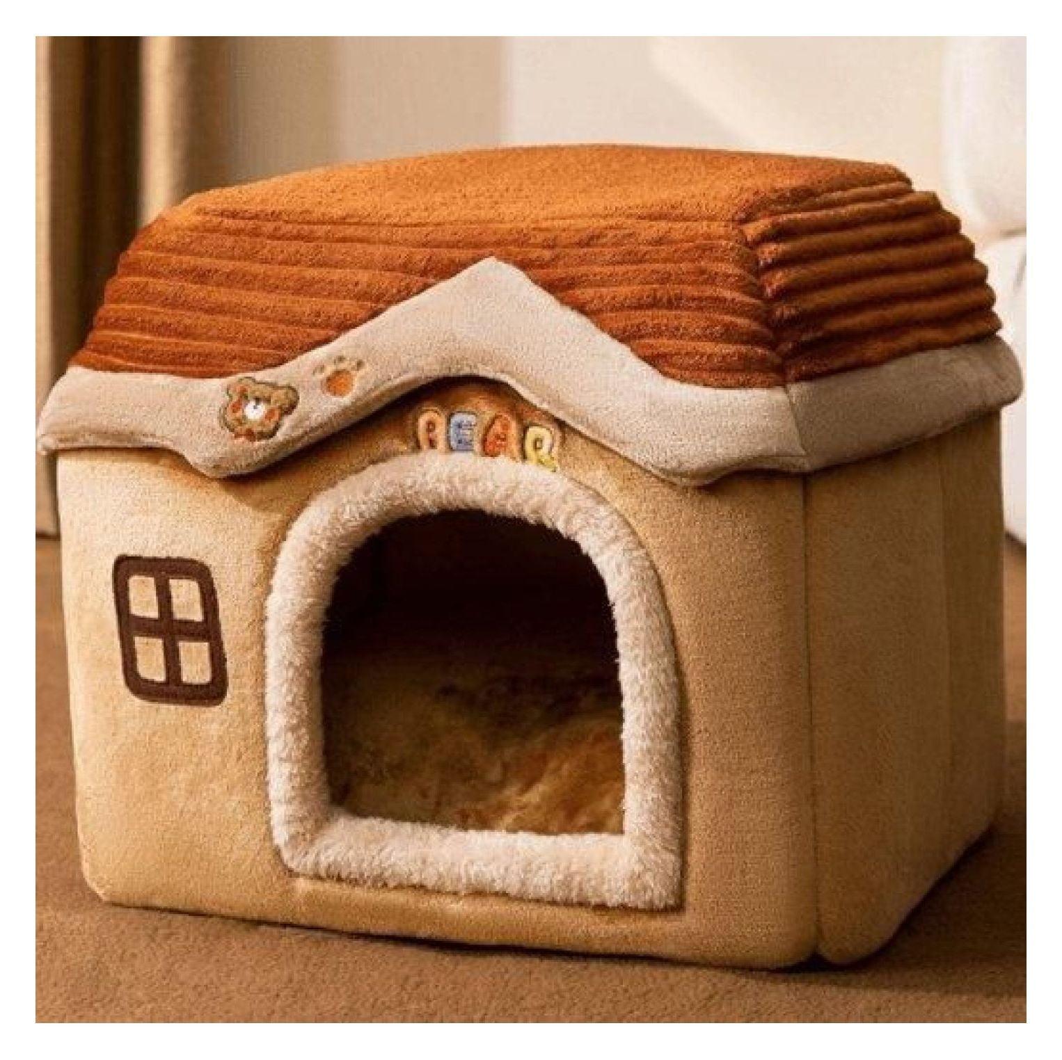 Cozyfold Pet House: Foldable Winter Bed & Enclosed Cave For Dogs And ...