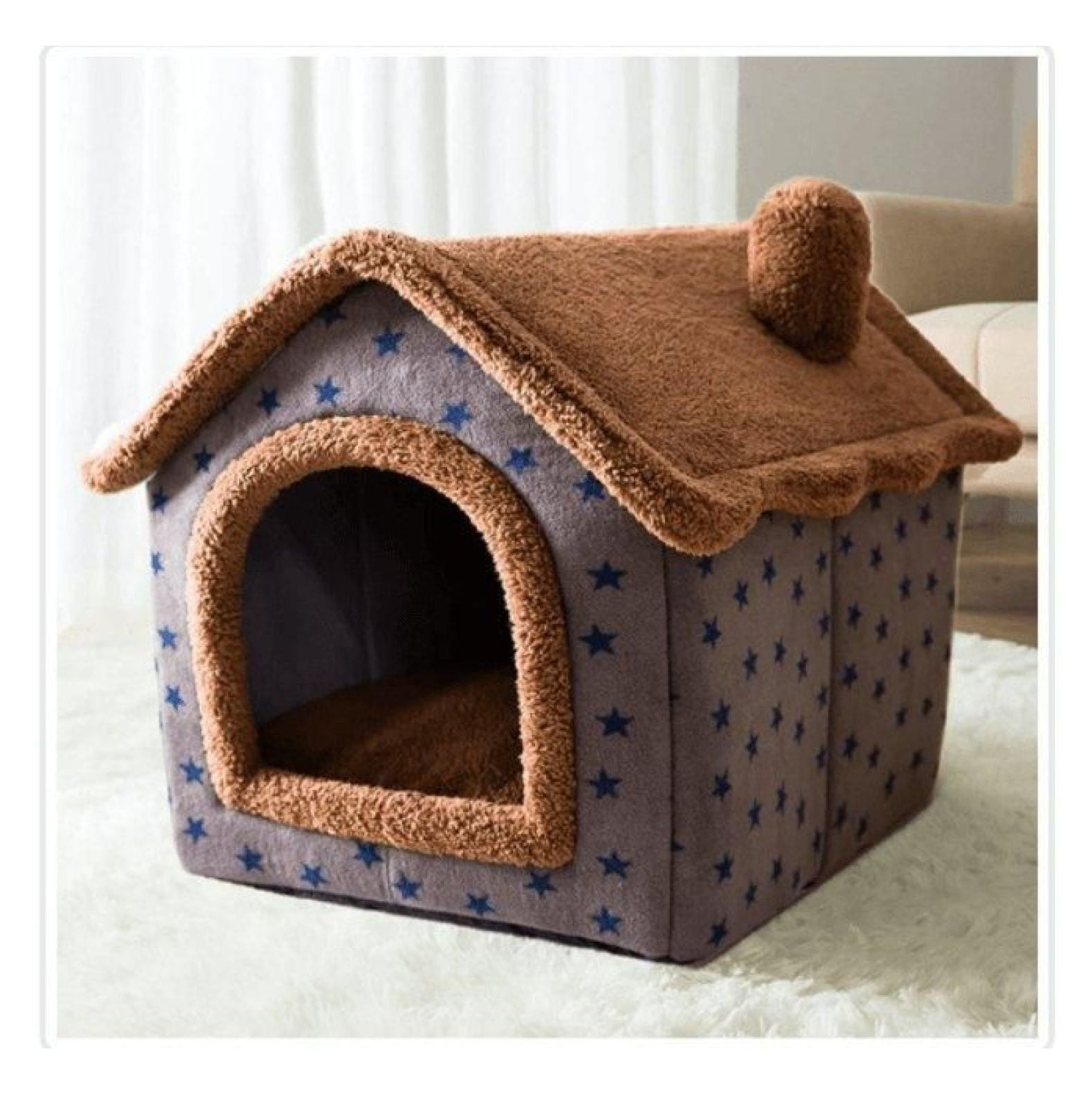 Cozyfold Pet House: Foldable Winter Bed & Enclosed Cave For Dogs And ...