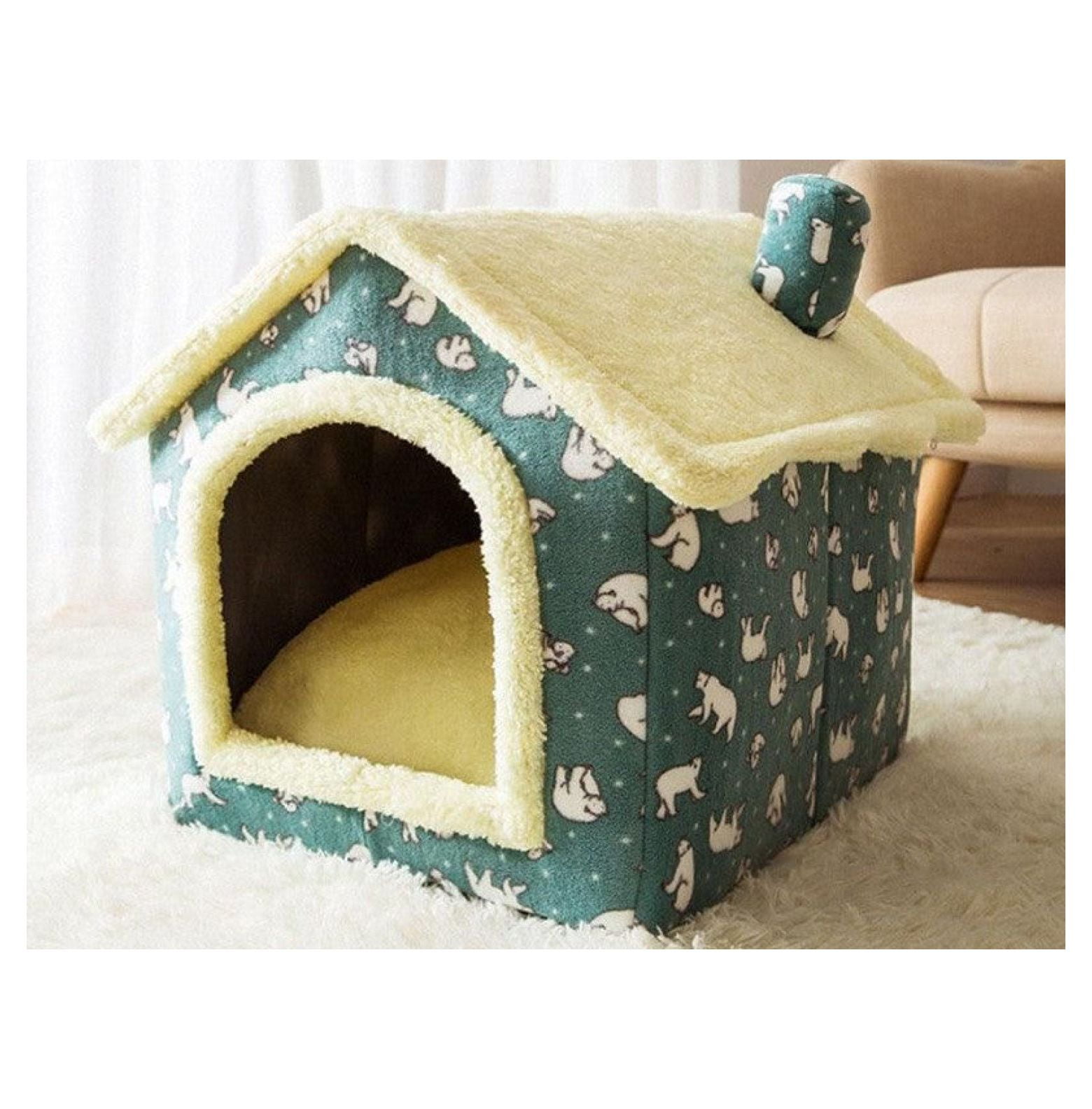 Cozyfold Pet House: Foldable Winter Bed & Enclosed Cave For Dogs And ...