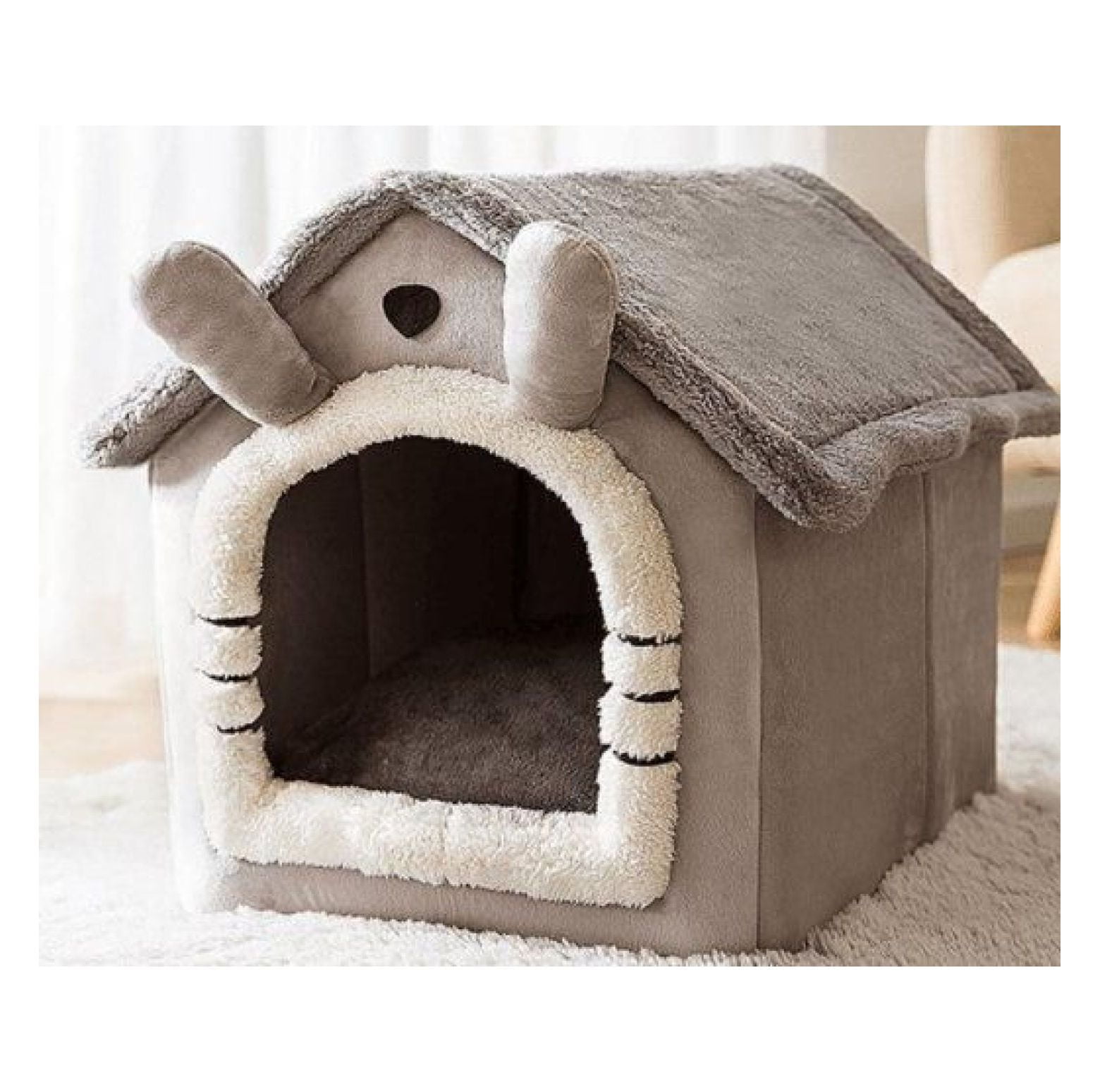 Cozyfold Pet House: Foldable Winter Bed & Enclosed Cave For Dogs And ...