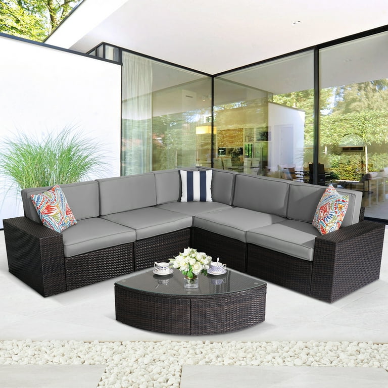 Wicker Sectional Sofa Indoor | Cabinets Matttroy