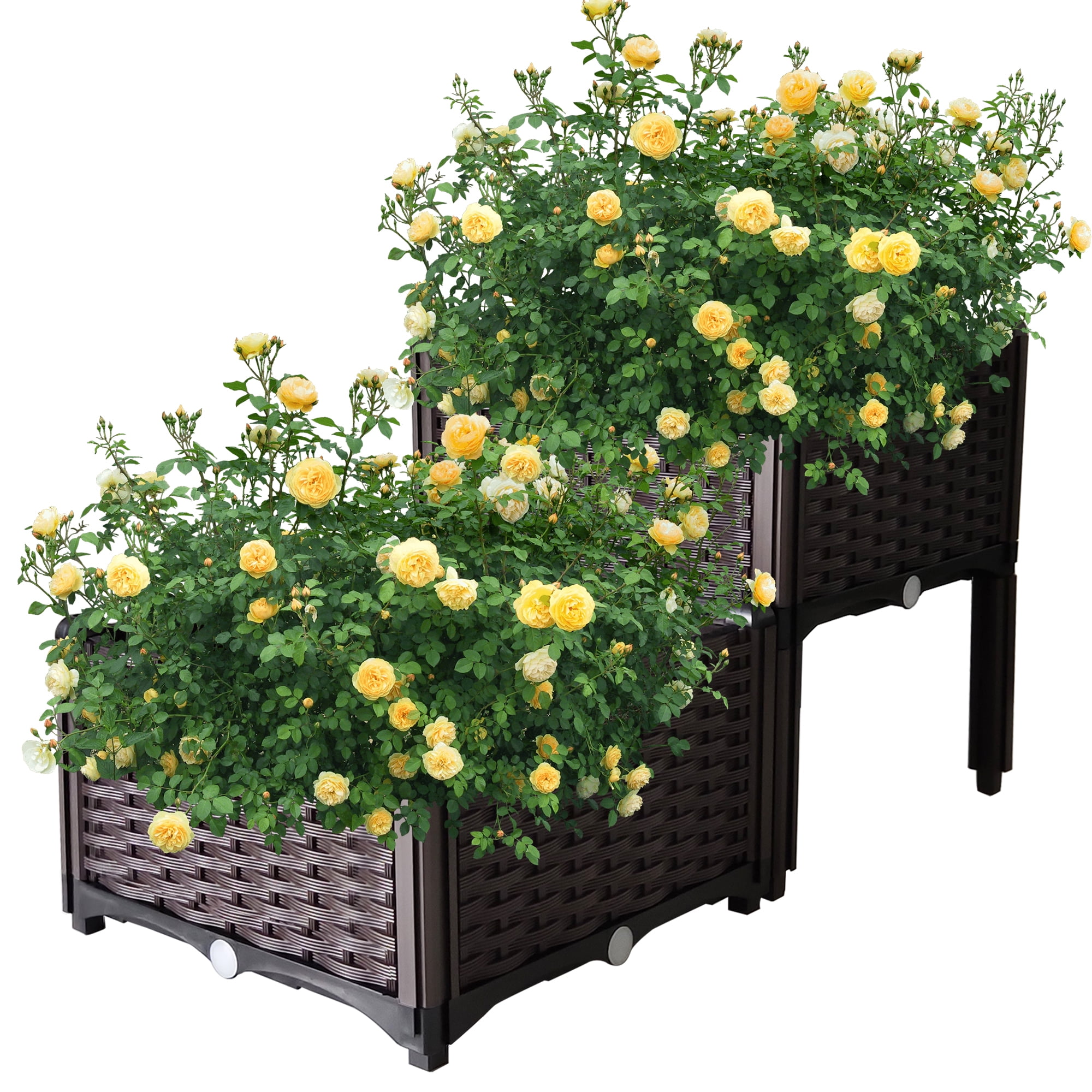 Cozyhom Planter Boxes Raised Self Watering Planters Outdoor Raised ...