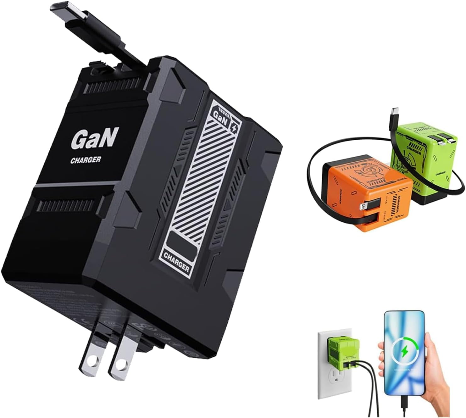 Cozyhubz Charger,2025 Upgraded Retractable Scalable Super Fast Charger ...