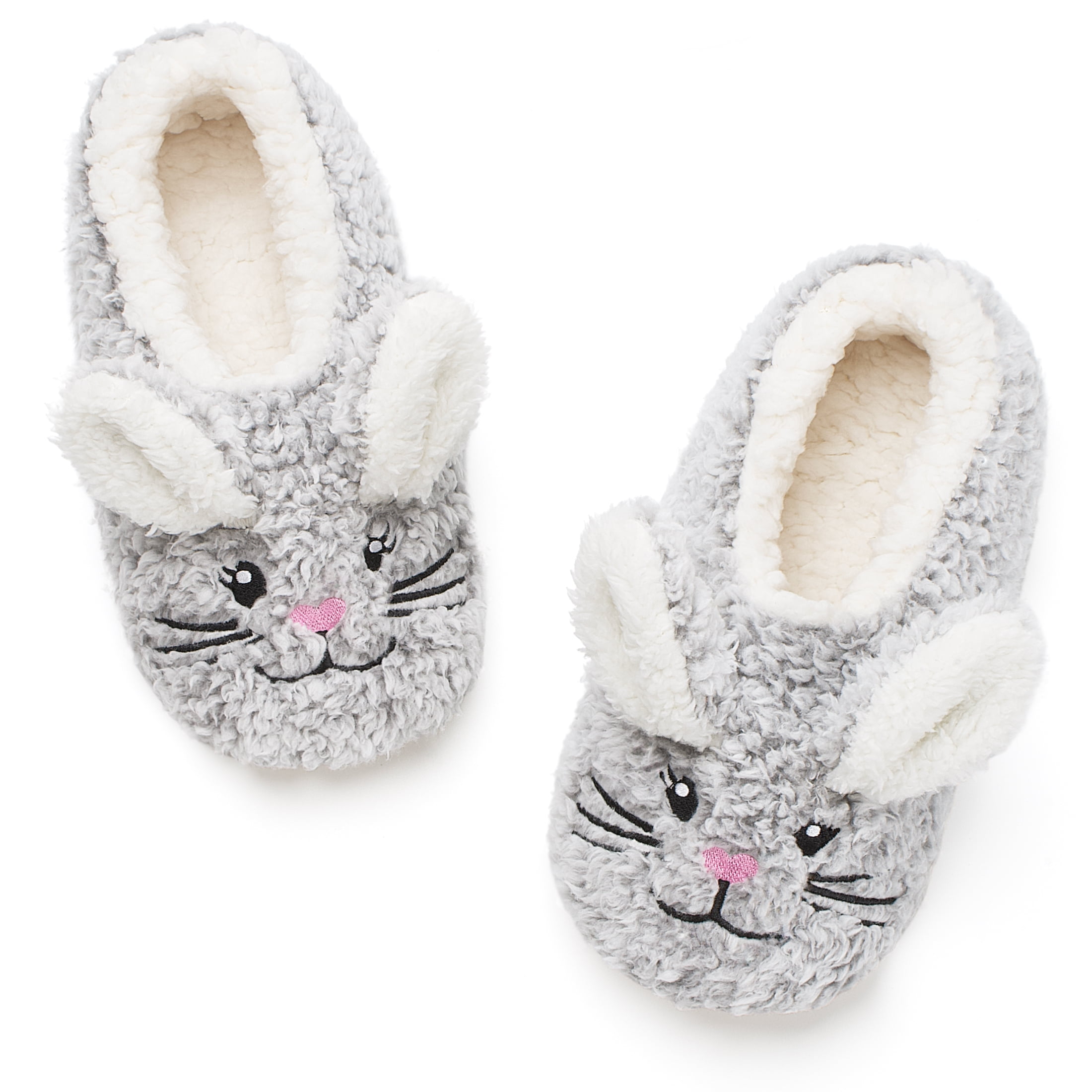 Cozylook Cute Animal Slipper Socks for Toddler Kids Girls Women, Fuzzy Fluffy Sherpa Lined, Non ...