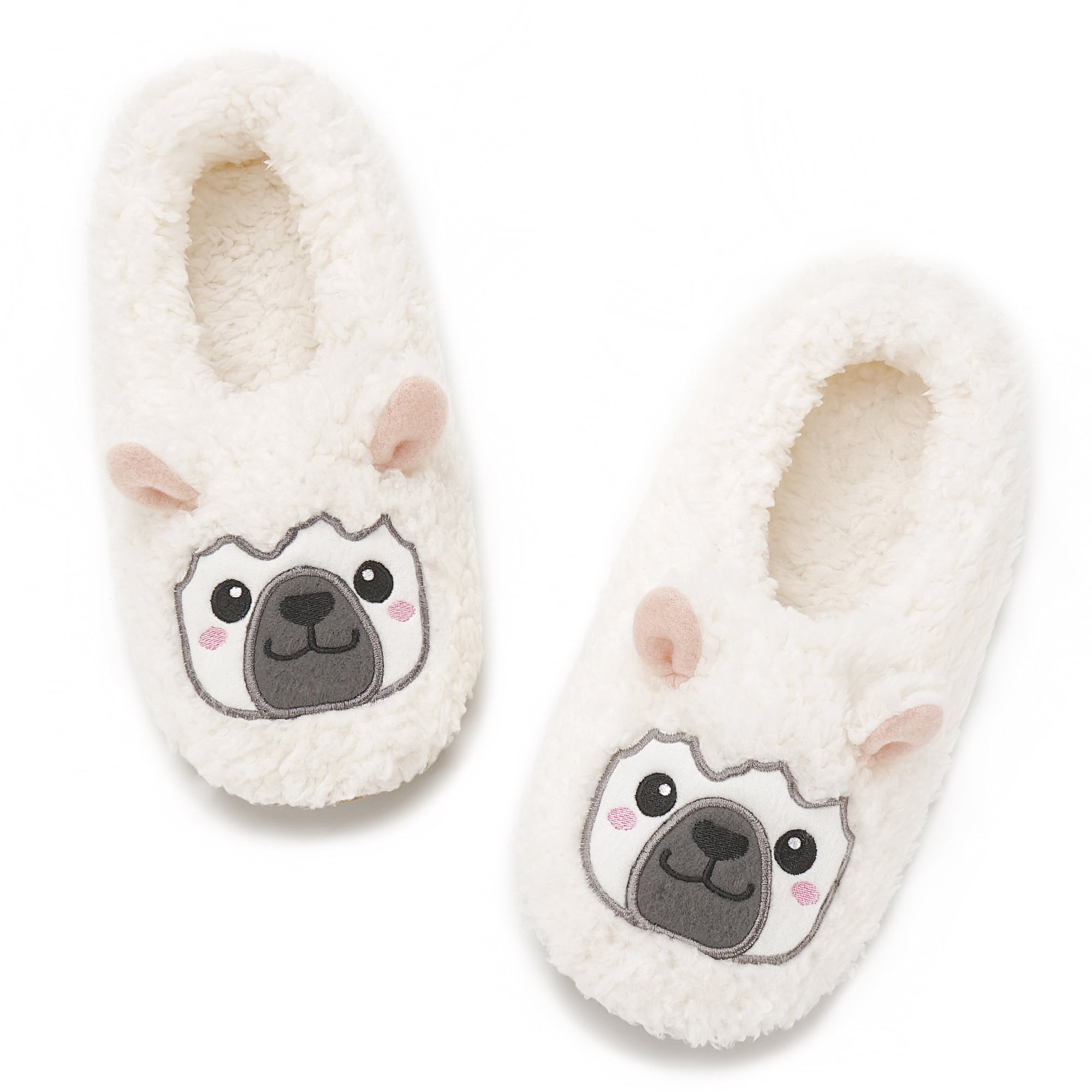 Cozylook Cute Animal Slipper Socks for Toddler Kids Girls Women, Fuzzy Fluffy Sherpa Lined, Non ...