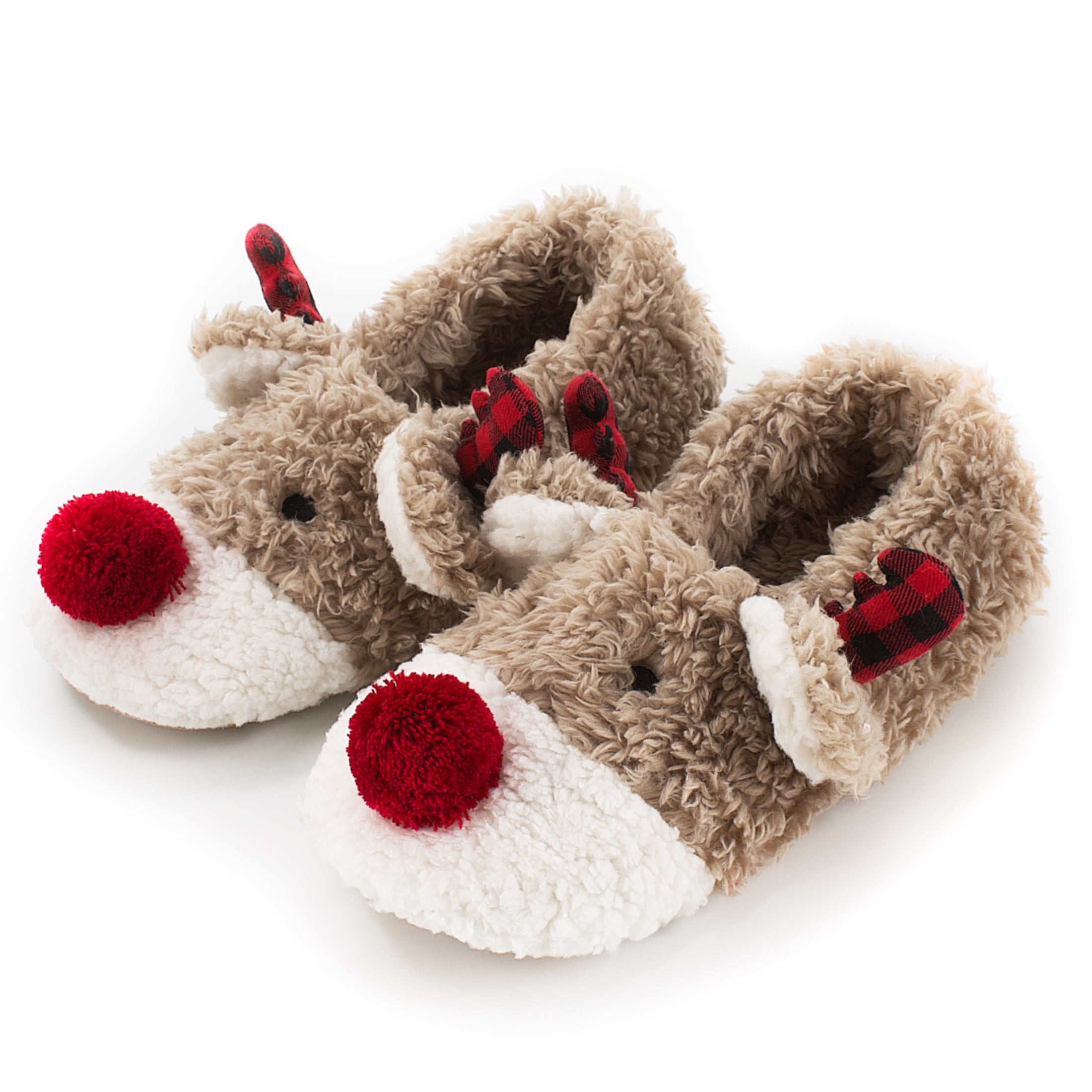 Cozylook Cute Animal Slipper Socks for Toddler Kids Girls Women, Fuzzy Fluffy Sherpa Lined, Non ...