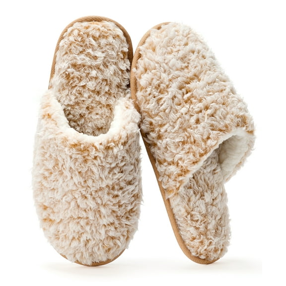 Cozy Slippers for Women Indoor and Outdoor Fuzzy House Shoes with ...
