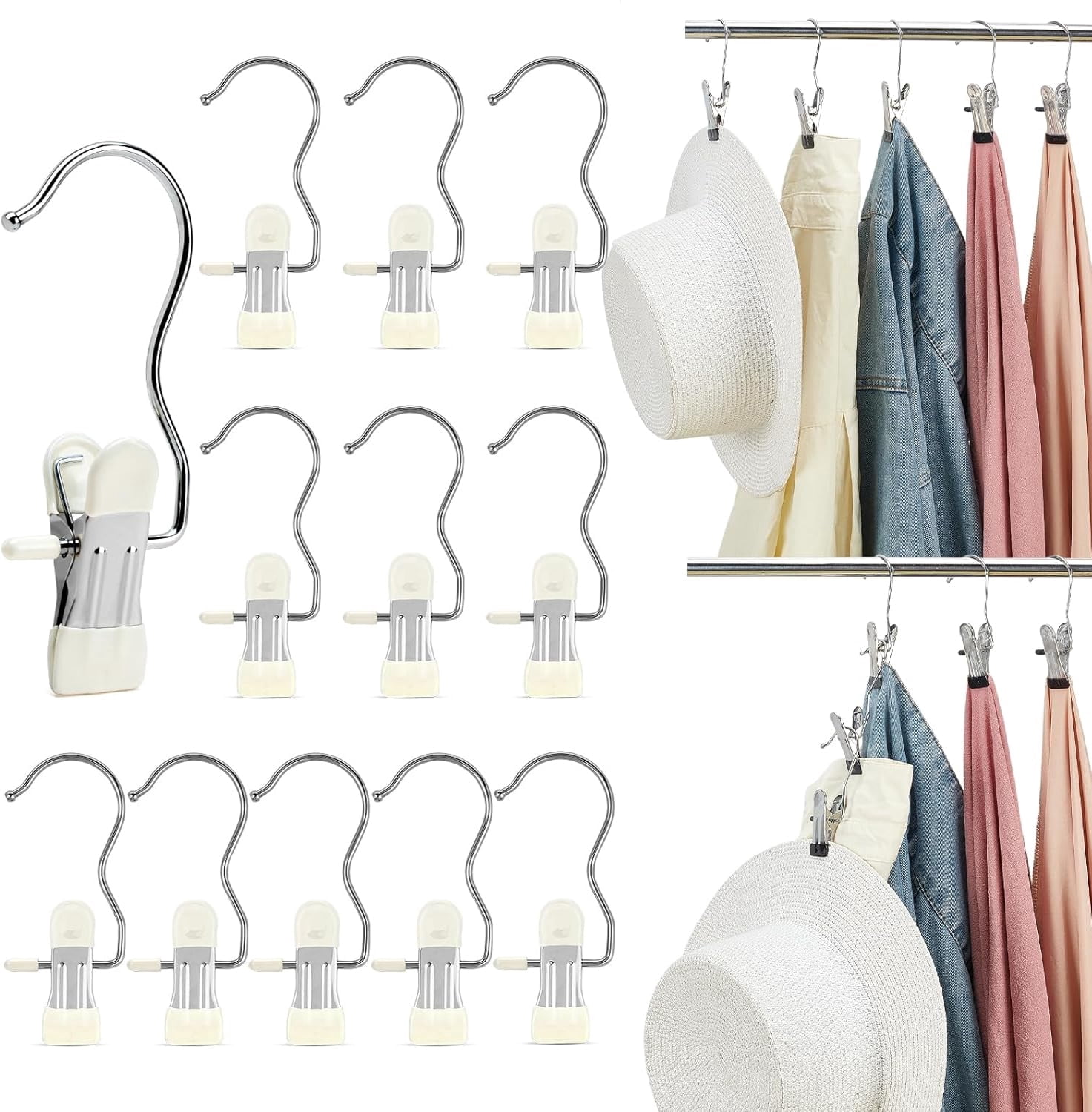 Cozymood 20pcs Boot Hangers Clips for Close Organizer for Closet, 360 ...
