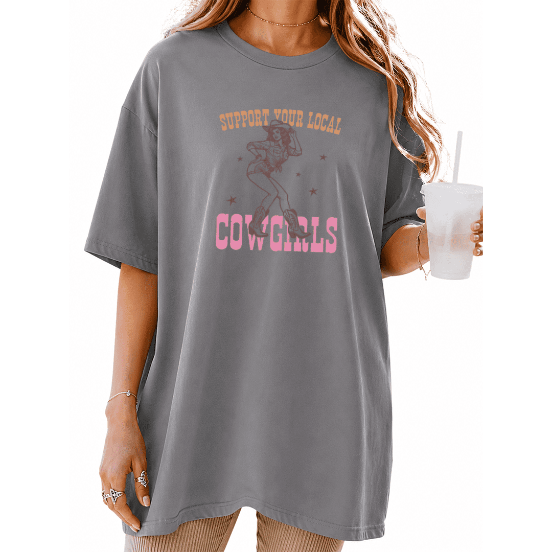 Cozymy Support Your Area Cowgirls Bold Retro Western Portrait Womens