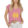 Cozymy Women V-Neck Sleeveless T-Shirt You Are My Sunshine Summer Sun ...