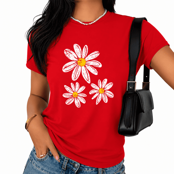 Cozymy Women's Abstract Yellow Dot Art T-Shirt - Modern Pop Graphic Tee ...
