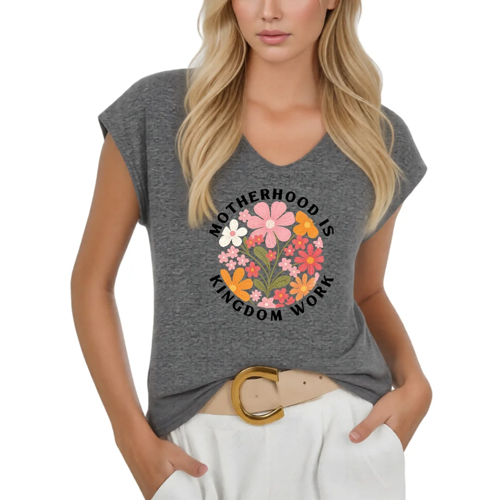 Cozymy Women's Christian Motherhood Floral Print V-Neck Sleeveless T ...