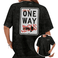 Cozymy Women's Christian "One Way Jesus" Road Sign Graphic T-Shirt John ...