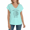 Cozymy Women's Mental Health Matters Floral Brain Graphic V-Neck Short ...