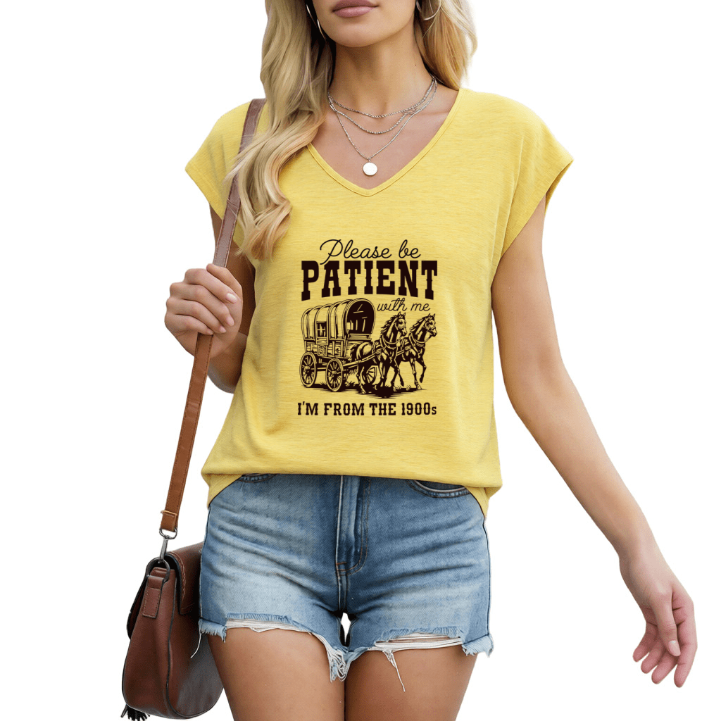 Cozymy Women's "Please Be Patient I'm From The 1900s" Western Wagon ...