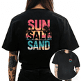 Cozymy Women's "Sun Salt Sand" Tropical Beach Graphic Crewneck Short ...