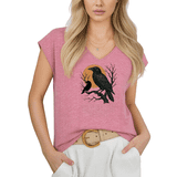 Cozymy Women's The Raven Quote Literature Graphic V-Neck Sleeveless T ...