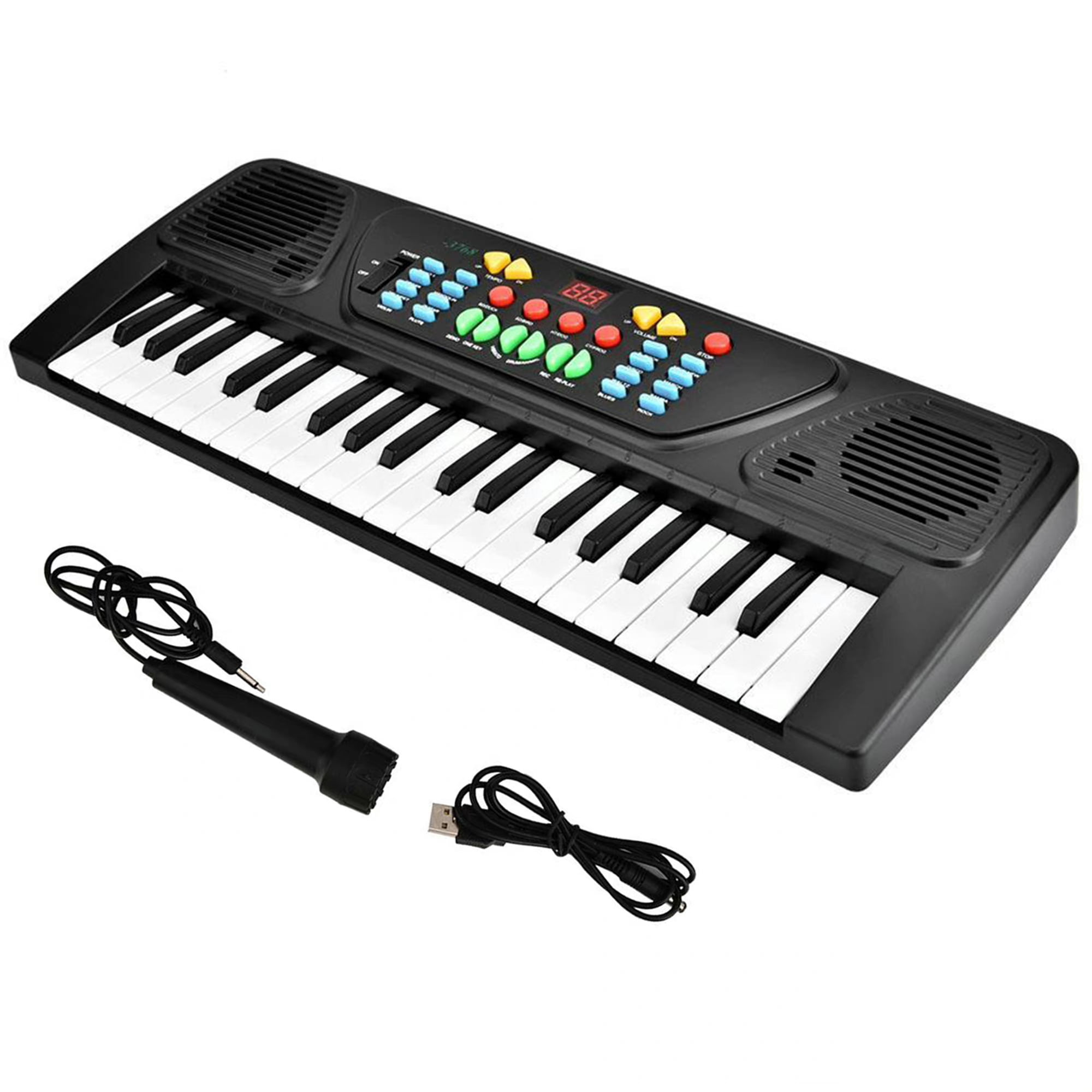 Cozyroom Toddler's 37 Keys Piano Keyboard with Microphone, Portable ...