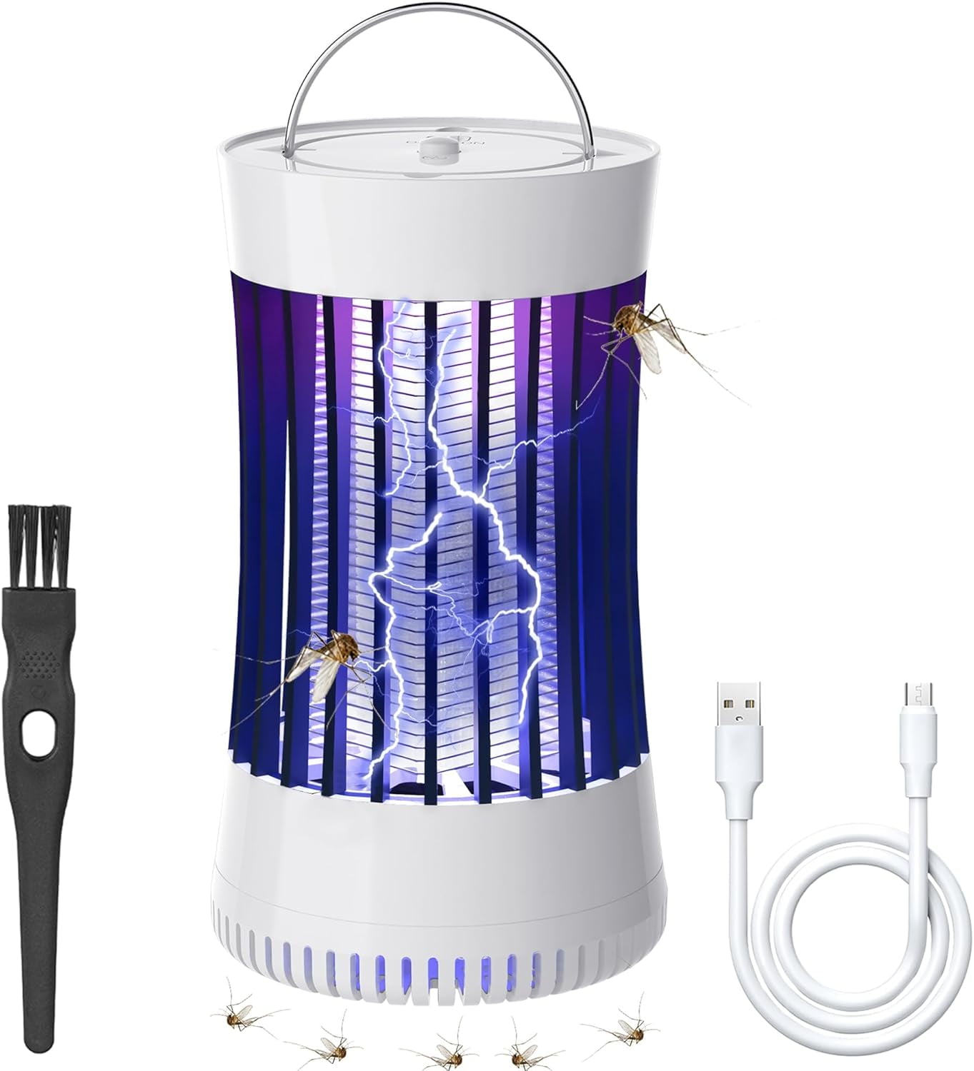 Cozyvia 2-in-1 Indoor Electric Bug Zapper with Fan, Chargeable 1500V ...
