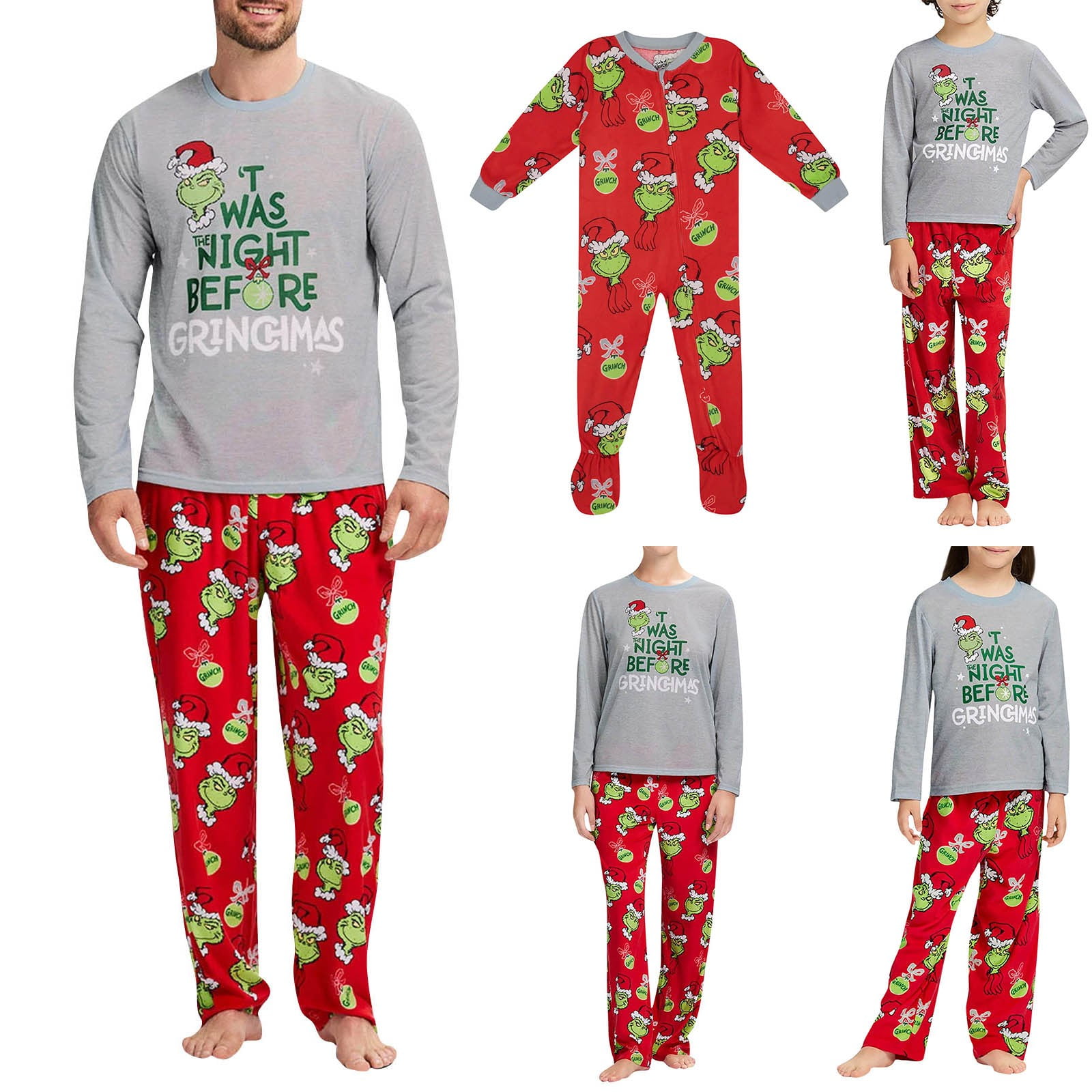 Cozyvia Grinch Christmas Pjs 2-Piece Matching Sets for Family ...