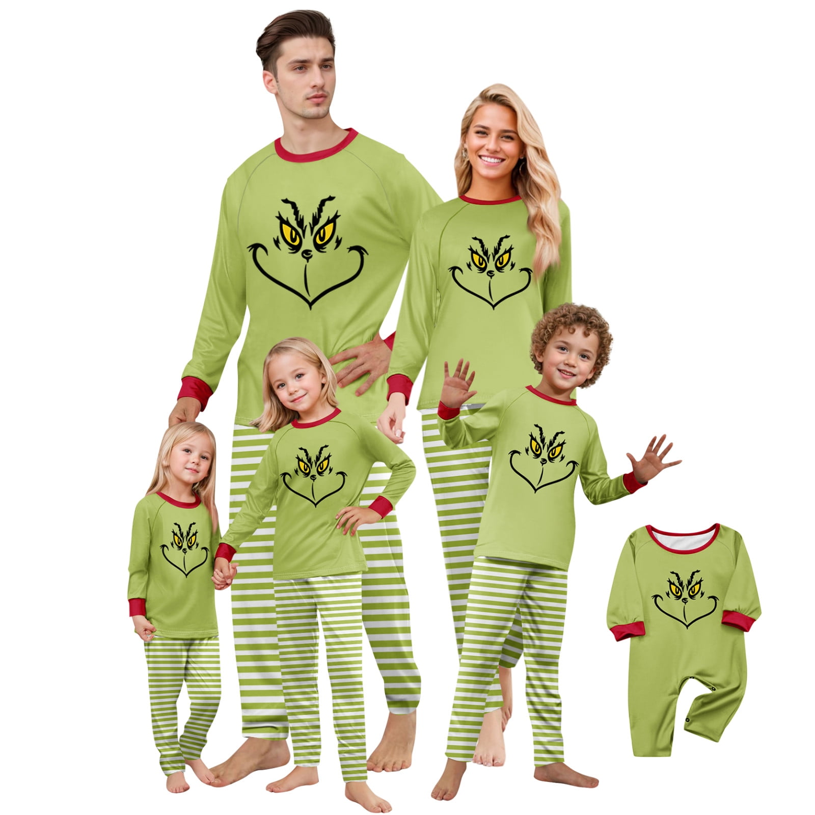Cozyvia Grinch Christmas Pjs 2-Piece Matching Sets for Family ...
