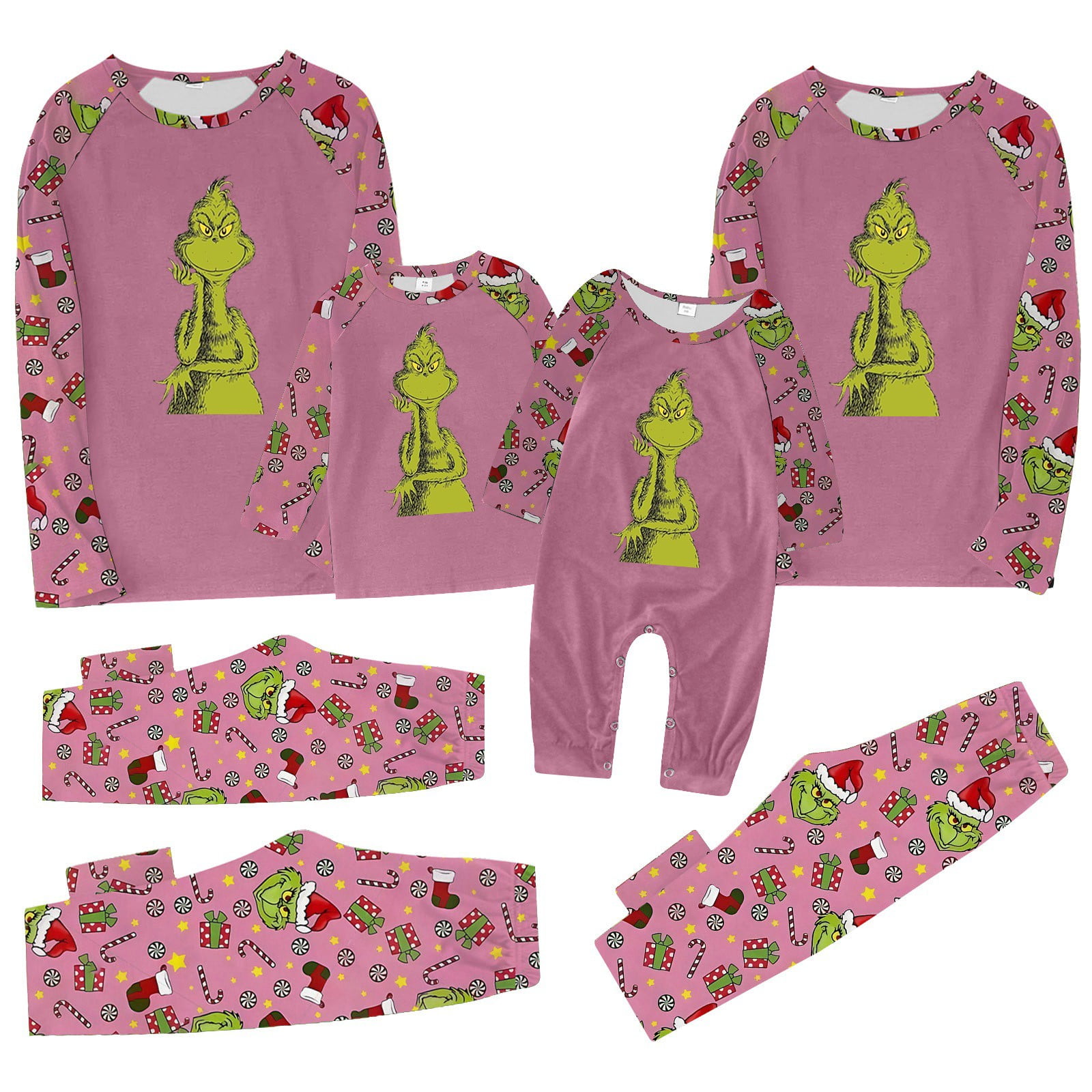 Cozyvia Grinch Christmas Pjs Matching Sets for Family, Christmas Grinch ...