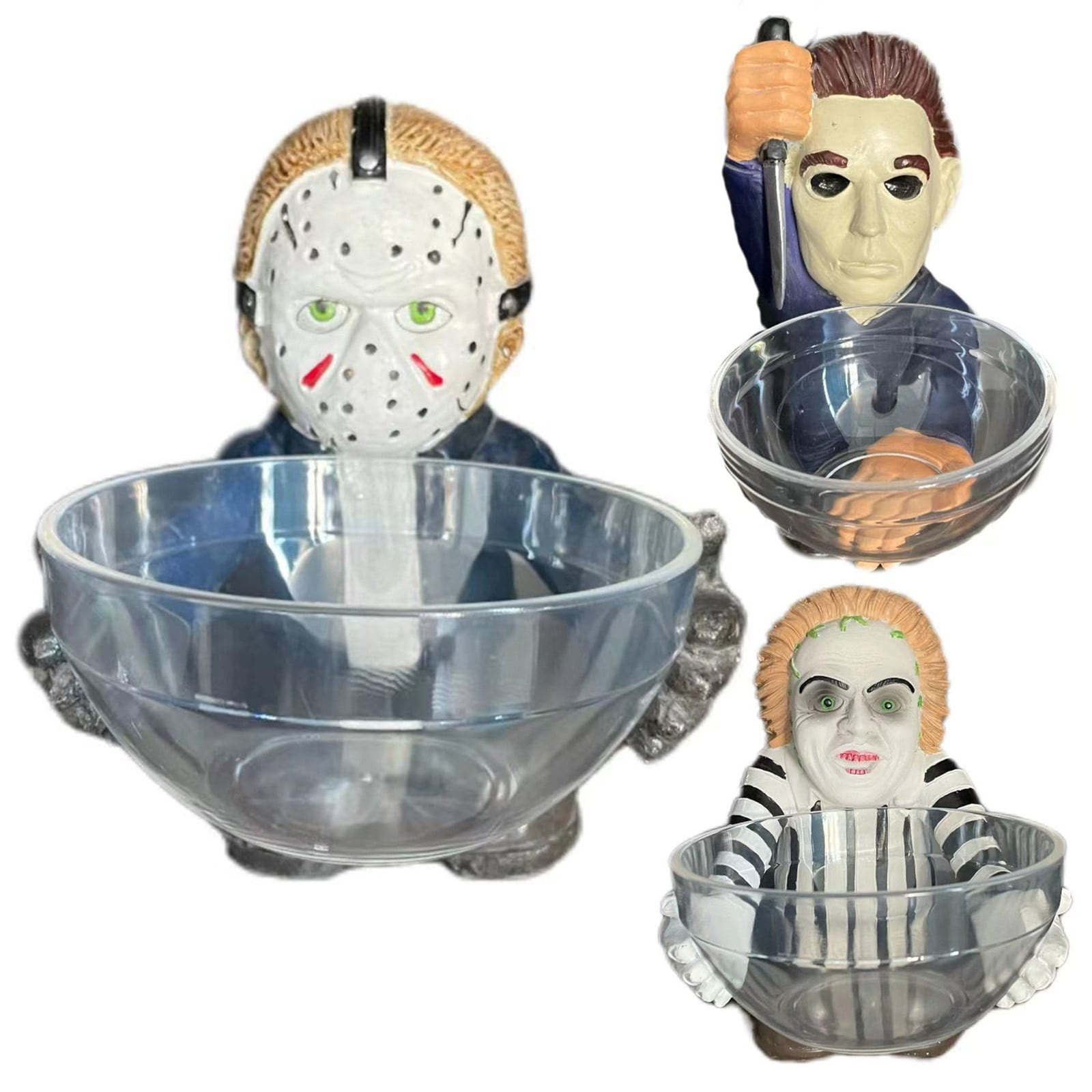 Cozyvia Halloween Candy Bowl Holder Horror Movie Gnomes Michael Myers ...