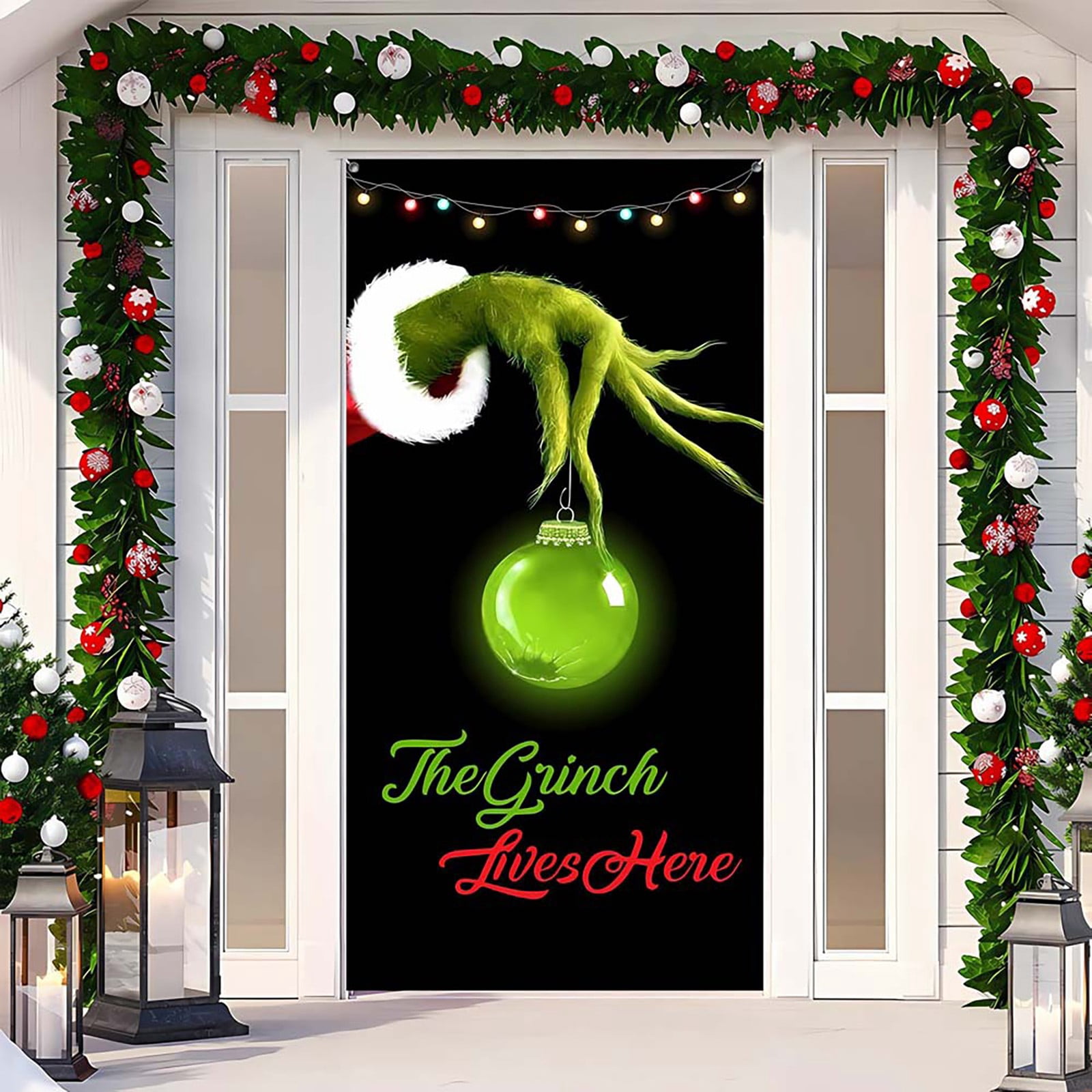 Cozyvia Merry Grinchmas Door Cover Grinch Christmas Whoville Xmas ...