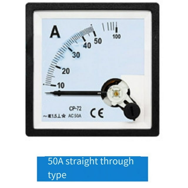 Cp-72 Pointer Type Ac Ammeter Analog Ammeter Pointer Panel Meter Current Meter Ac 50A - Walmart.com