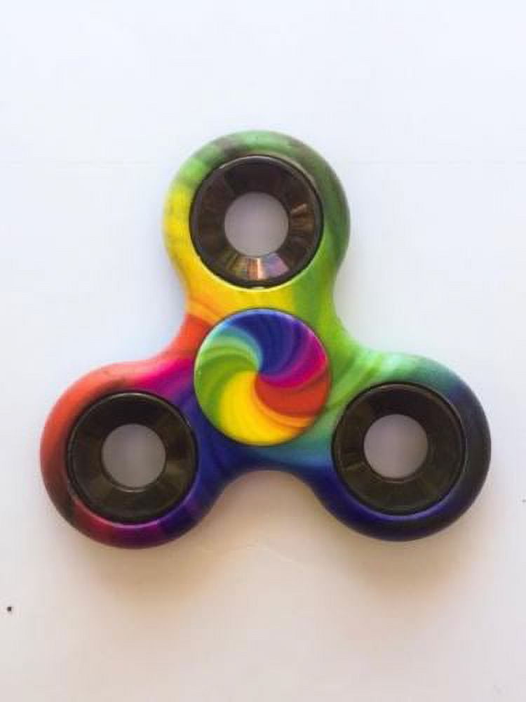 Cp Tri Hand Spinner Fidget Spinners Swirl Of Colors Tie Dye Design Toy ...