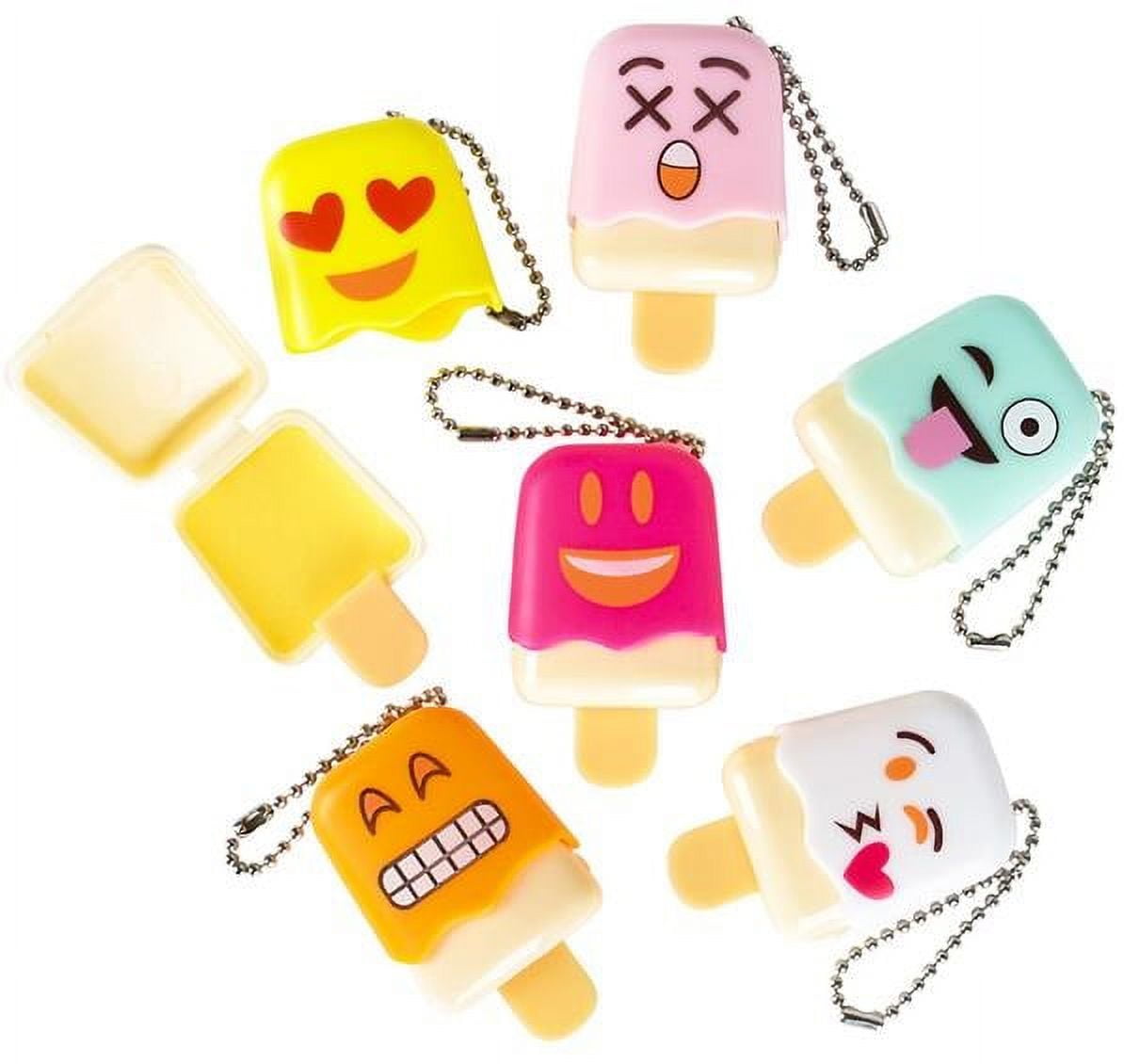 Cp You Get 1 Random Emoji Face Emoticon Ice Pop Lip Gloss Keychain ...