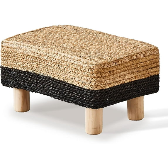 Cpintltr Foot Stool Ottoman Rectangular Footrest Pouf Ottomans Natural ...